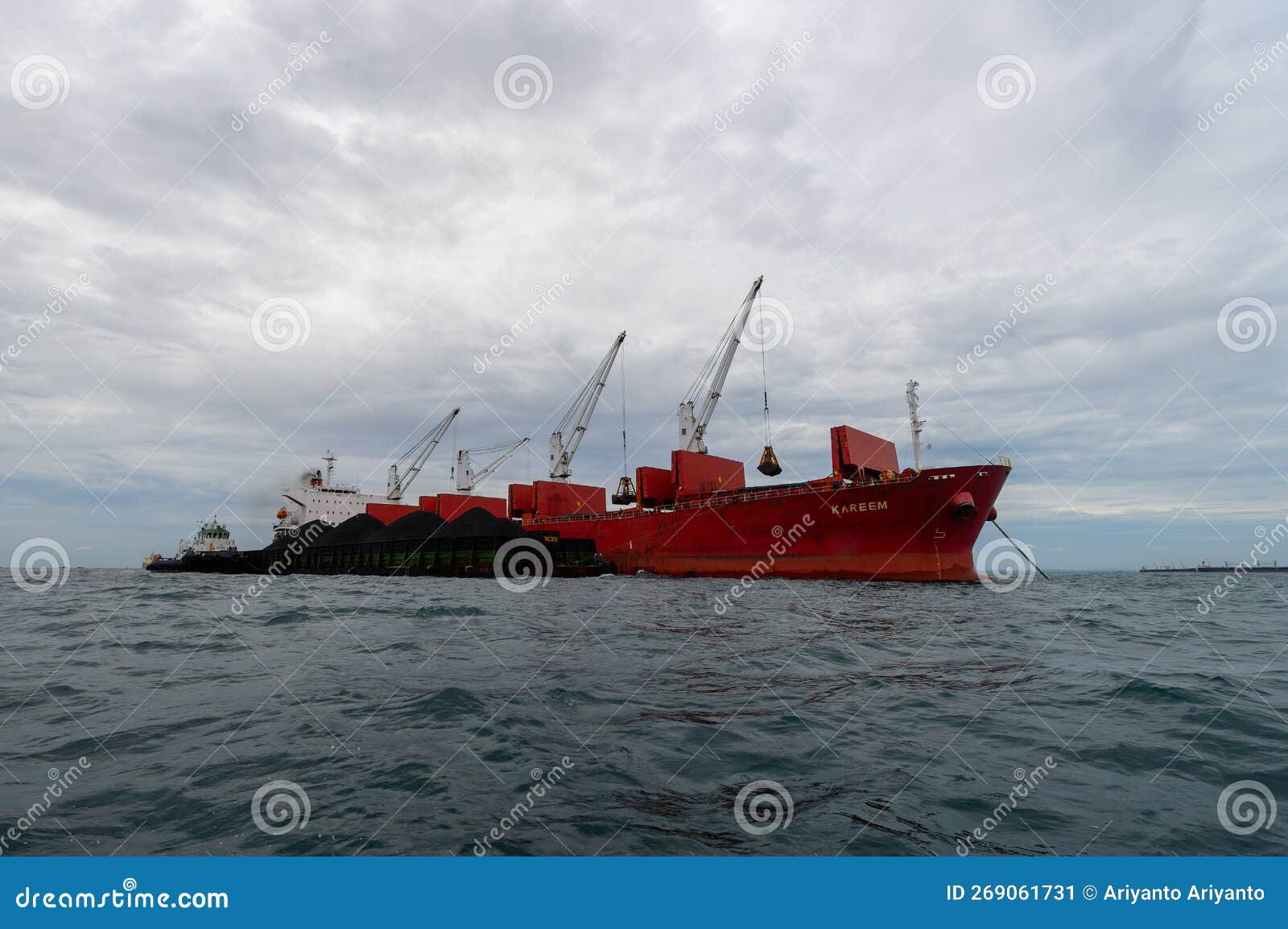 Transporting Coal into Large Ships in the Middle of the Sea Editorial ...