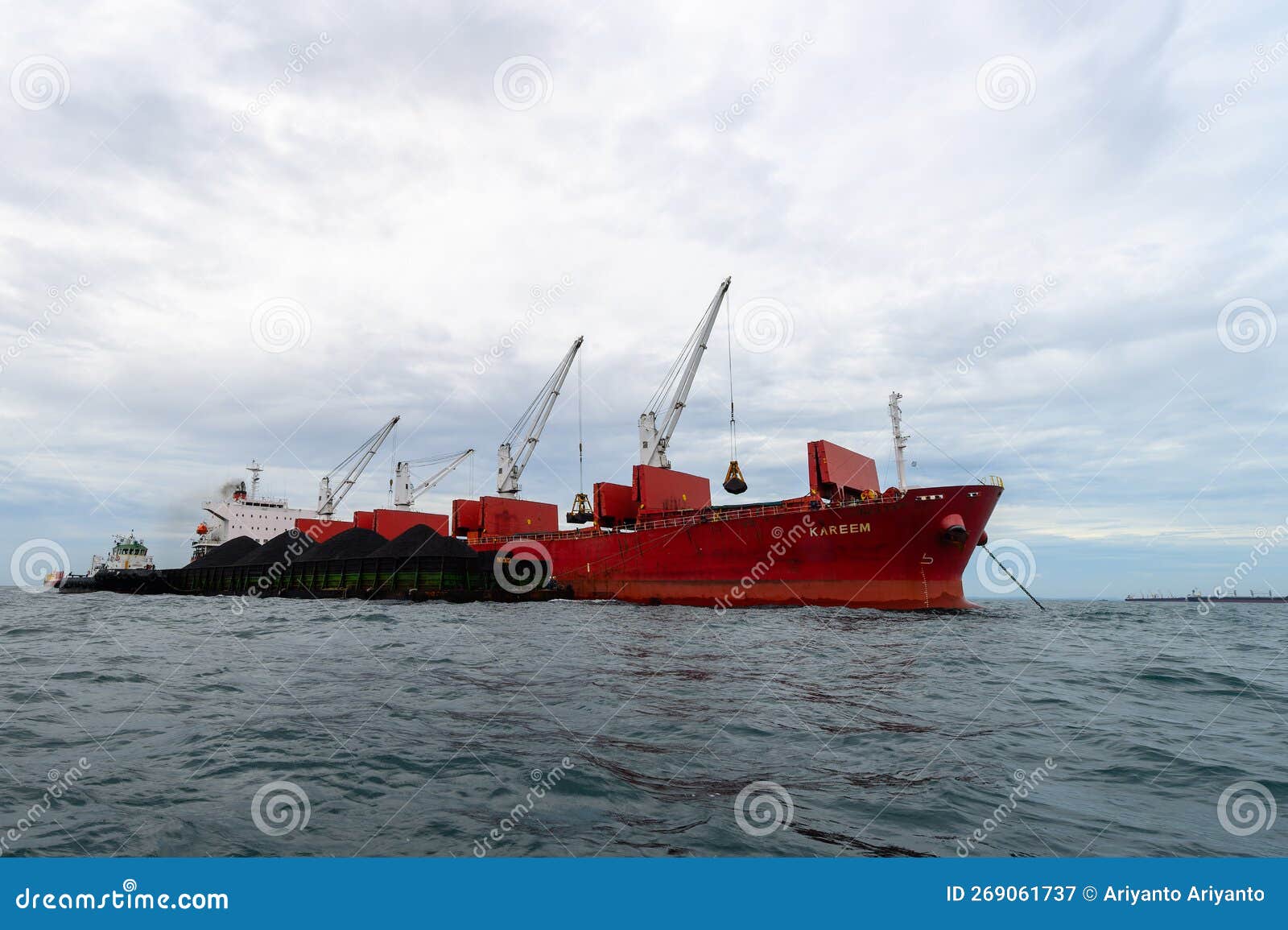 Transporting Coal into Large Ships in the Middle of the Sea Editorial ...