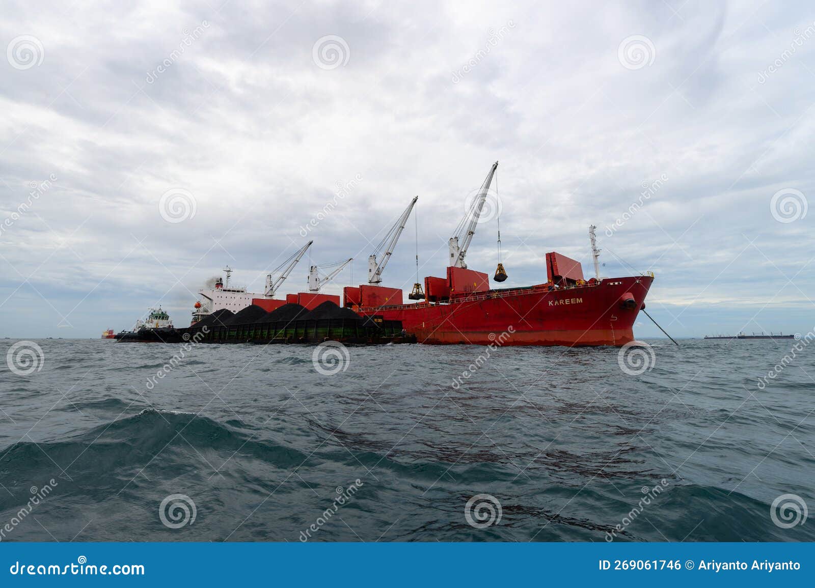 Transporting Coal into Large Ships in the Middle of the Sea Editorial ...