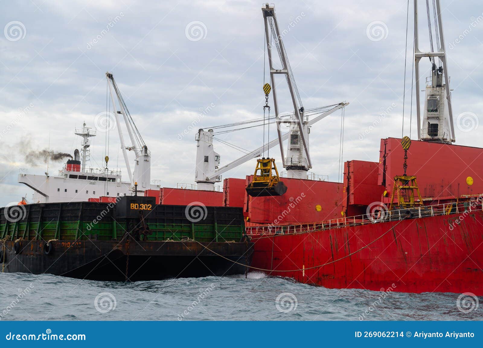 Transporting Coal into Large Ships in the Middle of the Sea Editorial ...