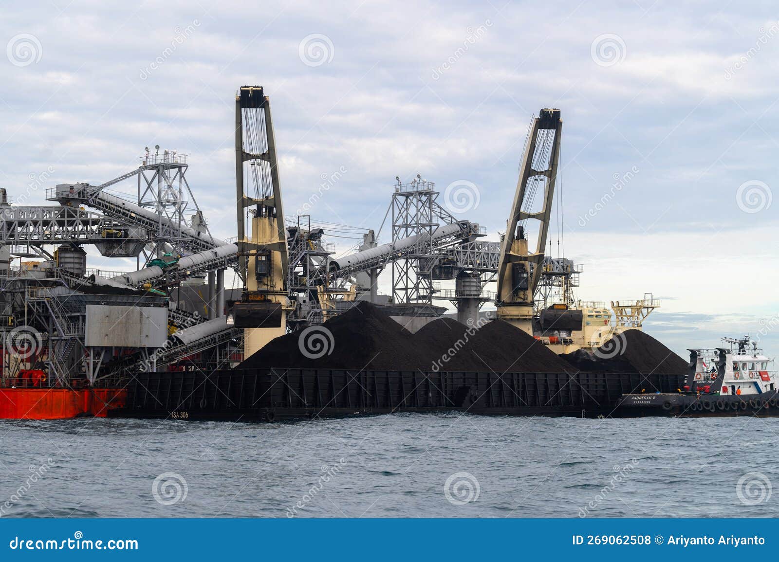 Transporting Coal into Large Ships in the Middle of the Sea Editorial ...