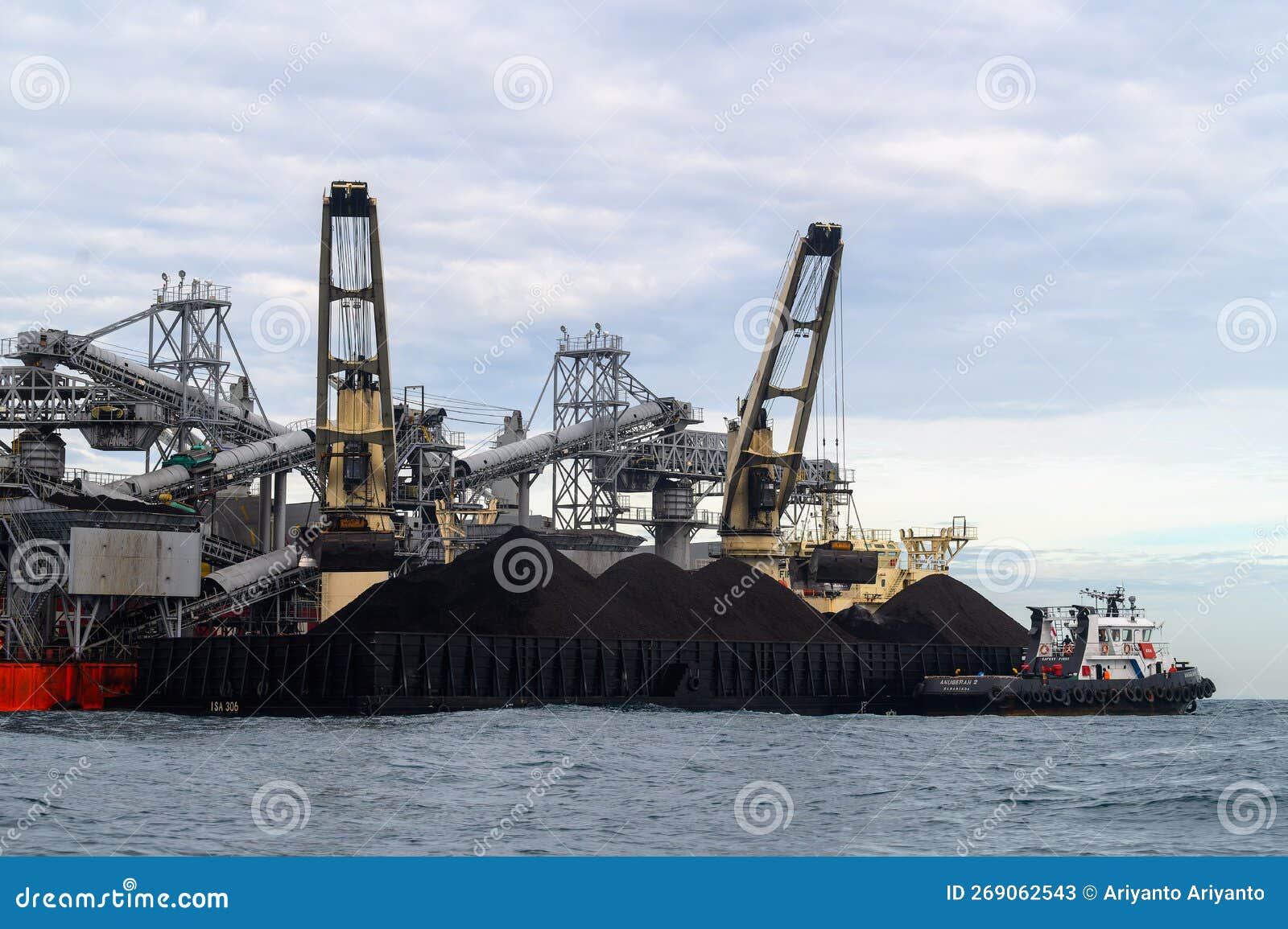 Transporting Coal into Large Ships in the Middle of the Sea Editorial ...