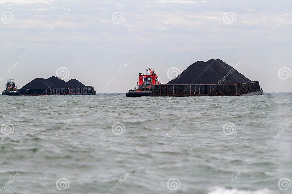 Transporting Coal into Large Ships in the Middle of the Sea Editorial ...