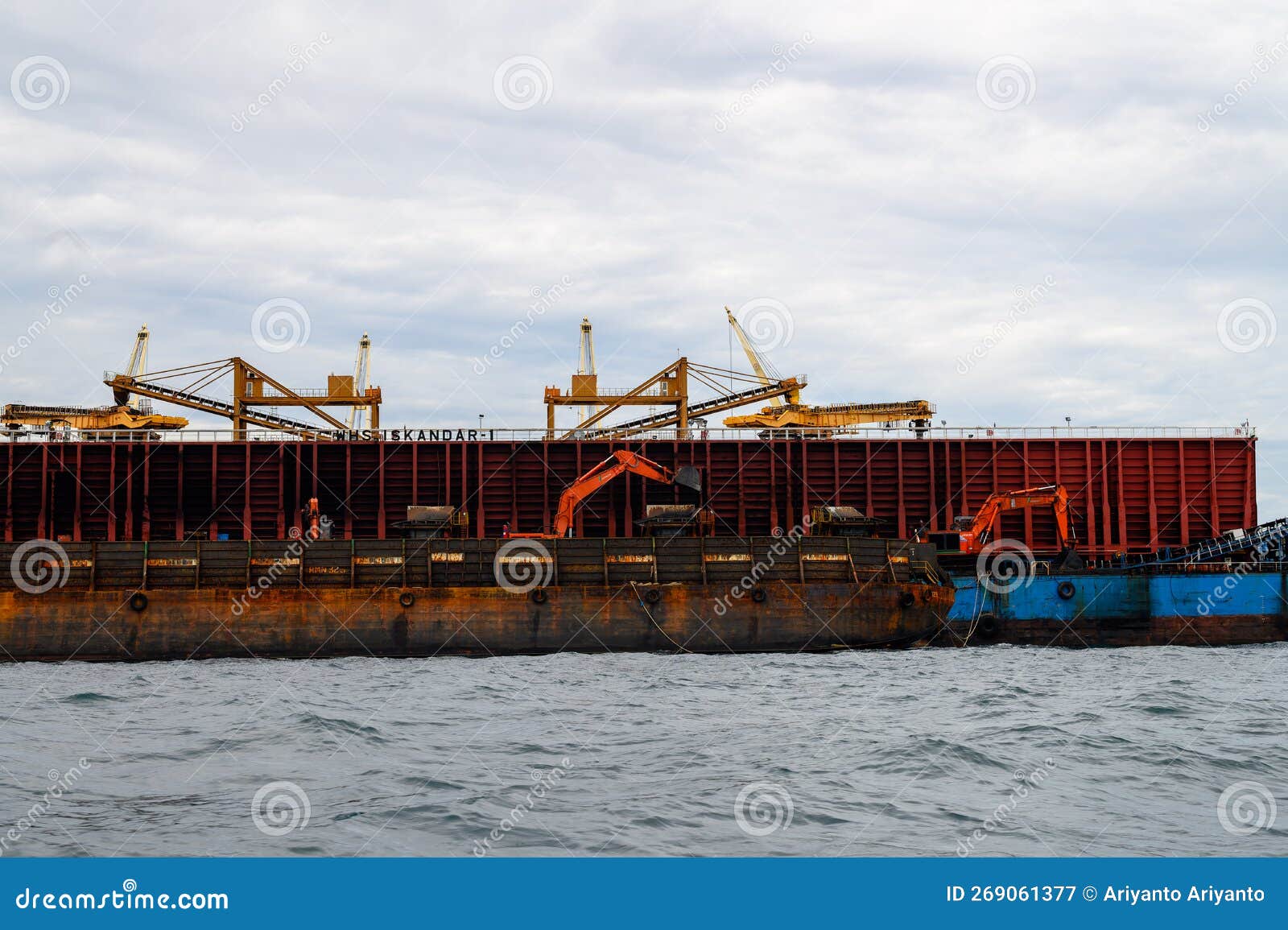 Transporting Coal into Large Ships in the Middle of the Sea Editorial ...
