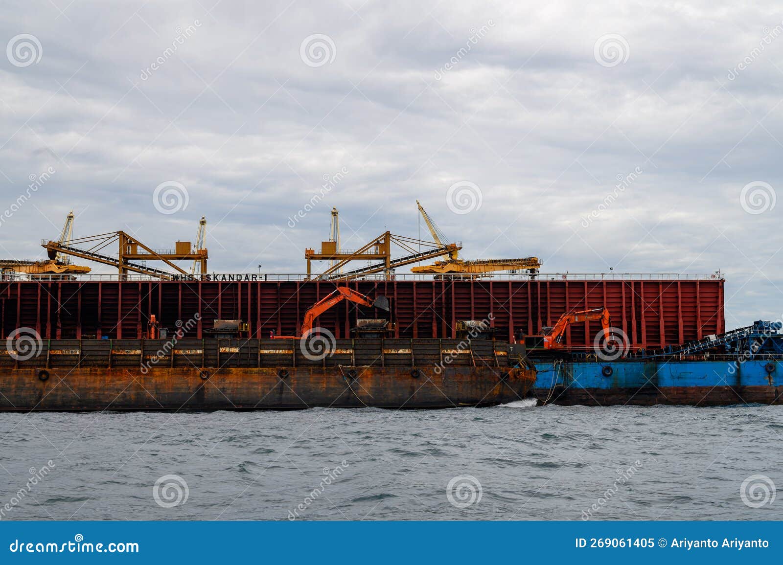 Transporting Coal into Large Ships in the Middle of the Sea Editorial ...