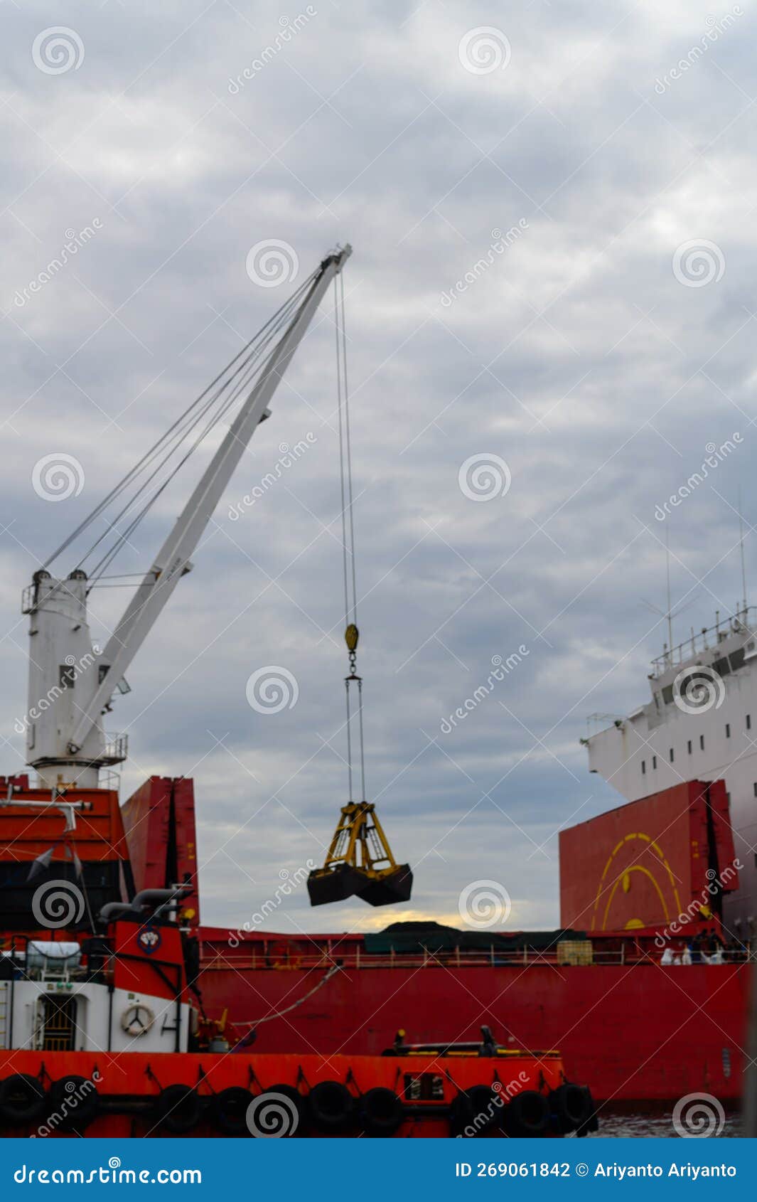 Transporting Coal into Large Ships in the Middle of the Sea Editorial ...