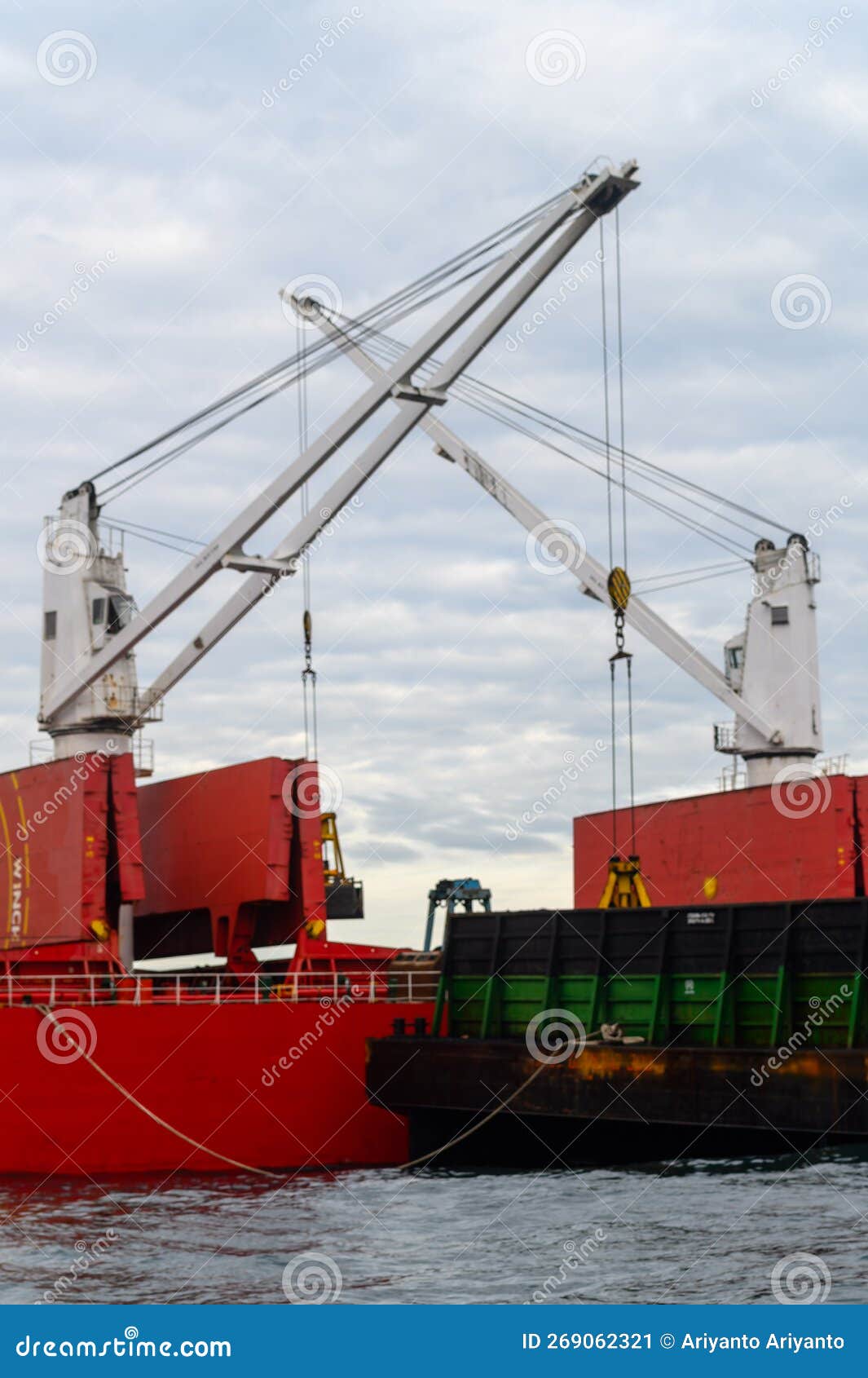 Transporting Coal into Large Ships in the Middle of the Sea Editorial ...