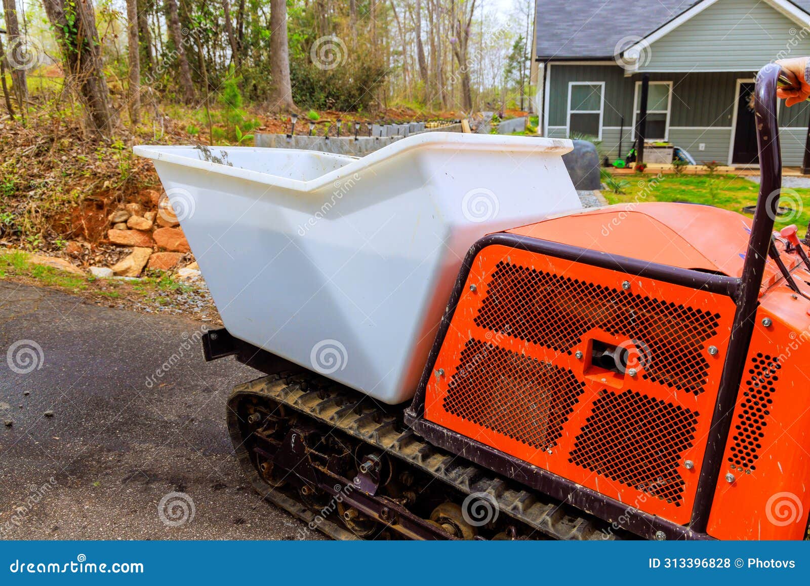 Transporting Concrete on Construction Sites Using a Self Dumping Rubber ...