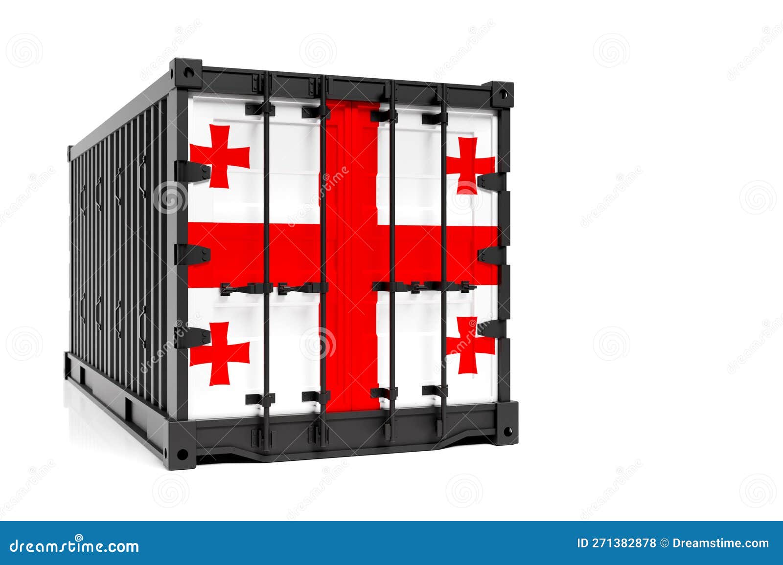 The Transporting Container With The National Flag Royalty-Free Stock ...