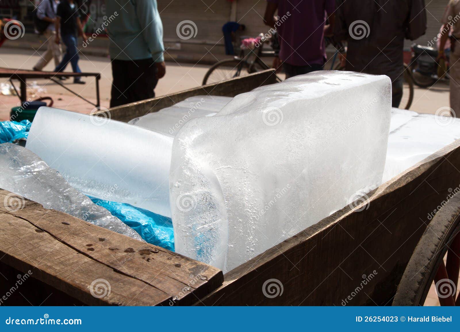 Transporting ice blocks stock image. Image of trailer - 26254023