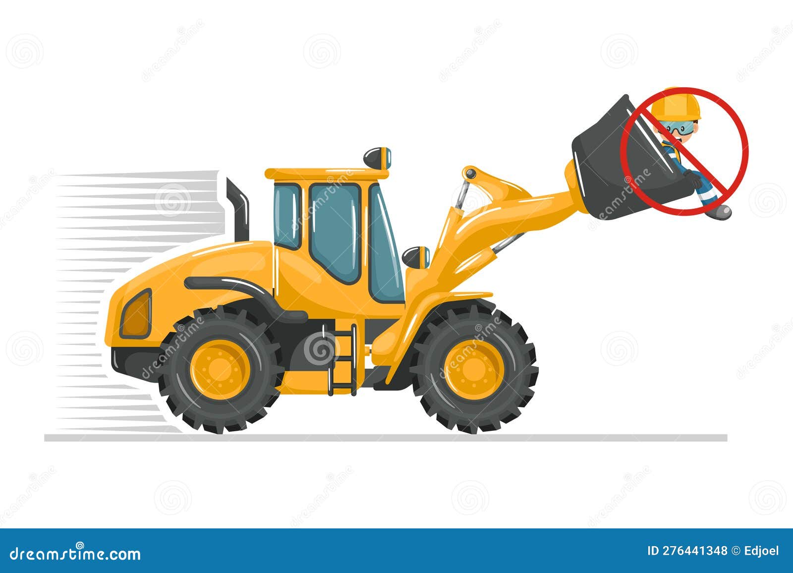 Transporting People on the Front Loader Bucket is Prohibited. Safety in ...