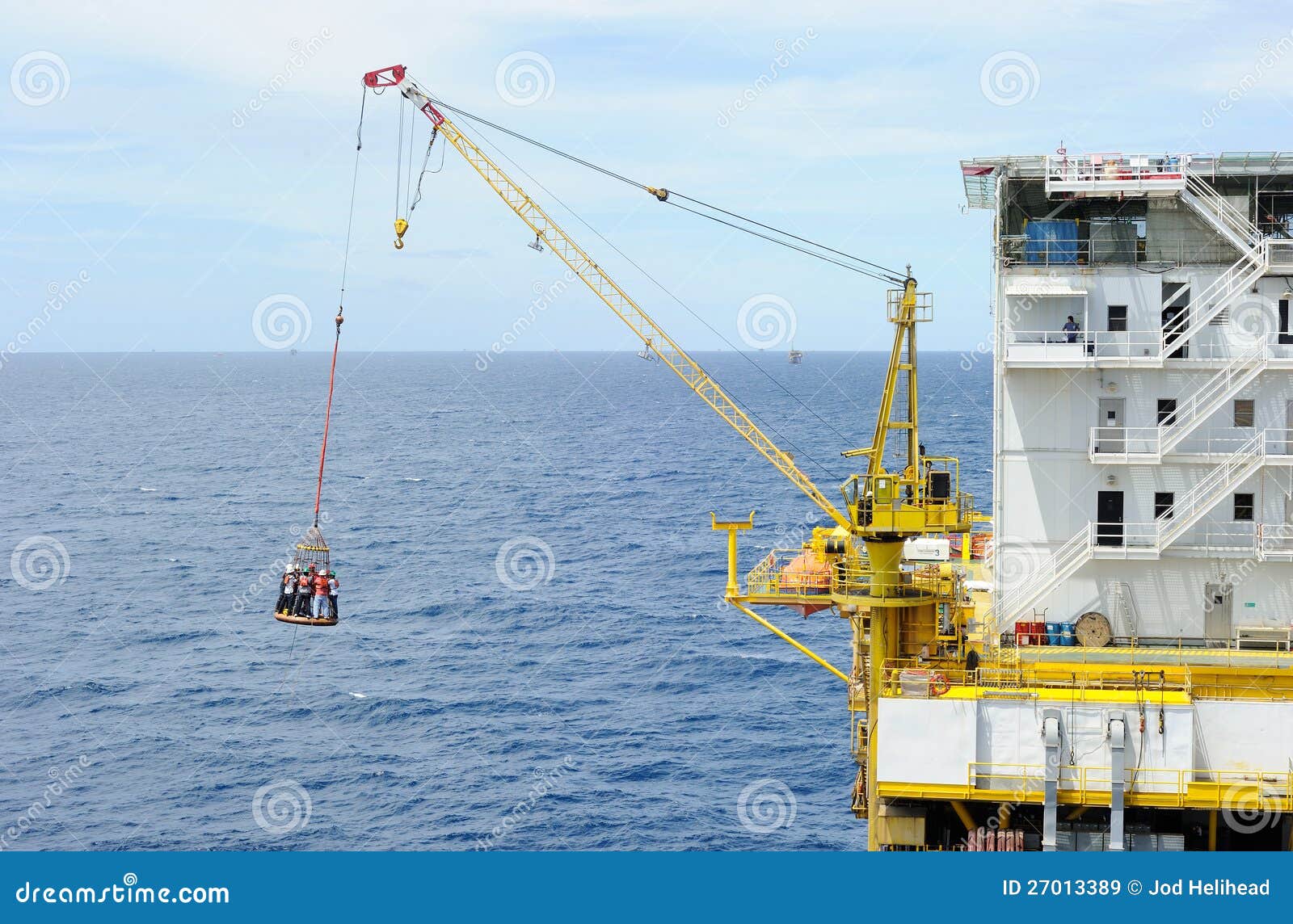 Transporting Workers at Offshore Stock Image - Image of height, ship ...