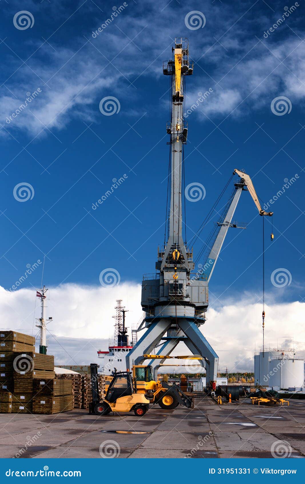 Transshipment of Containers at the Port Stock Image - Image of package ...
