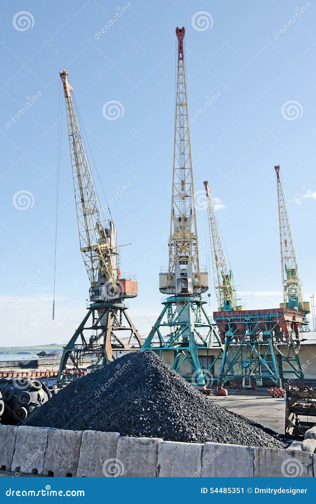 Transshipment port crane stock image. Image of business - 54485351