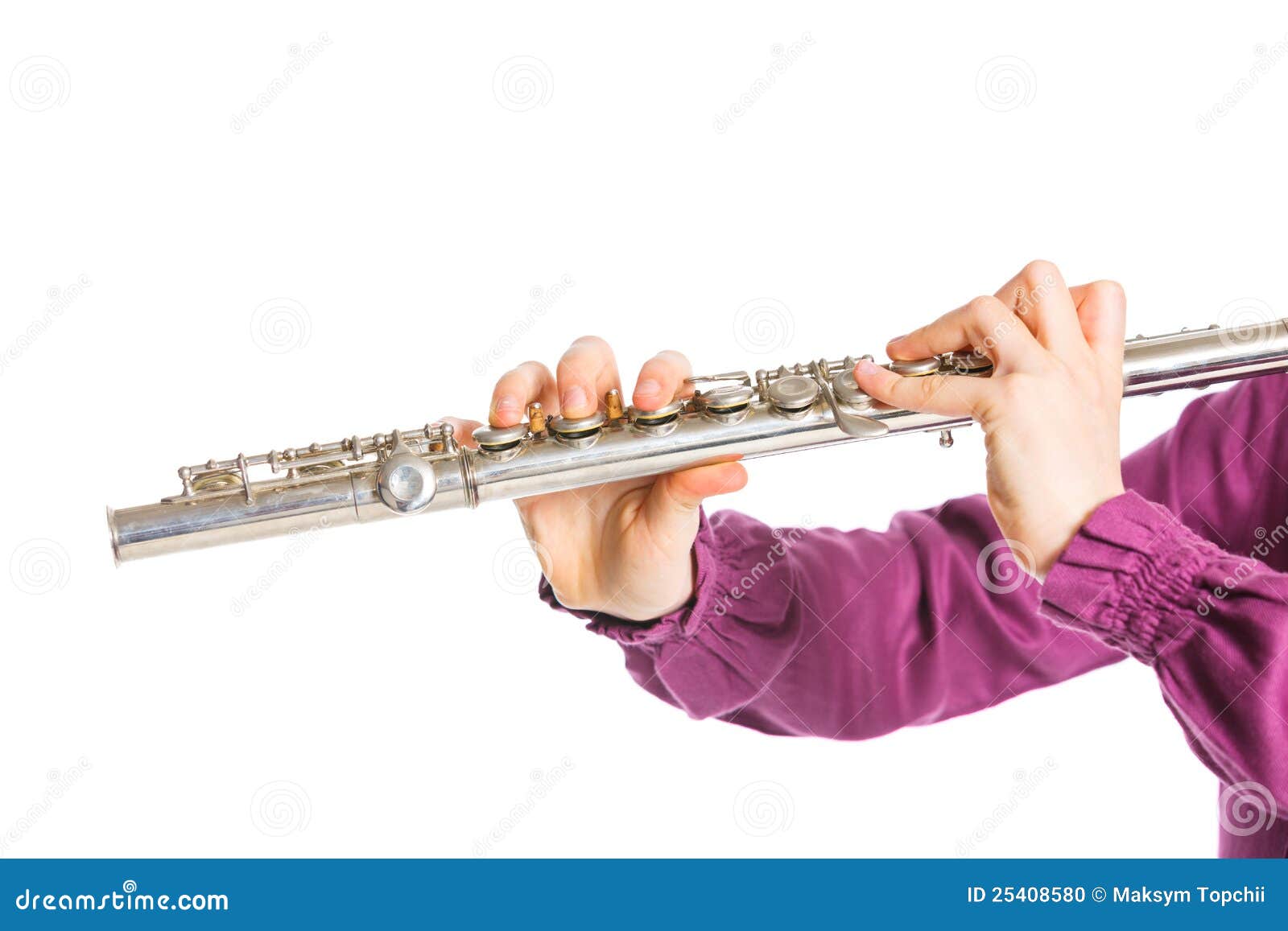 Transverse flute stock photo. Image of metal, modern - 25408580