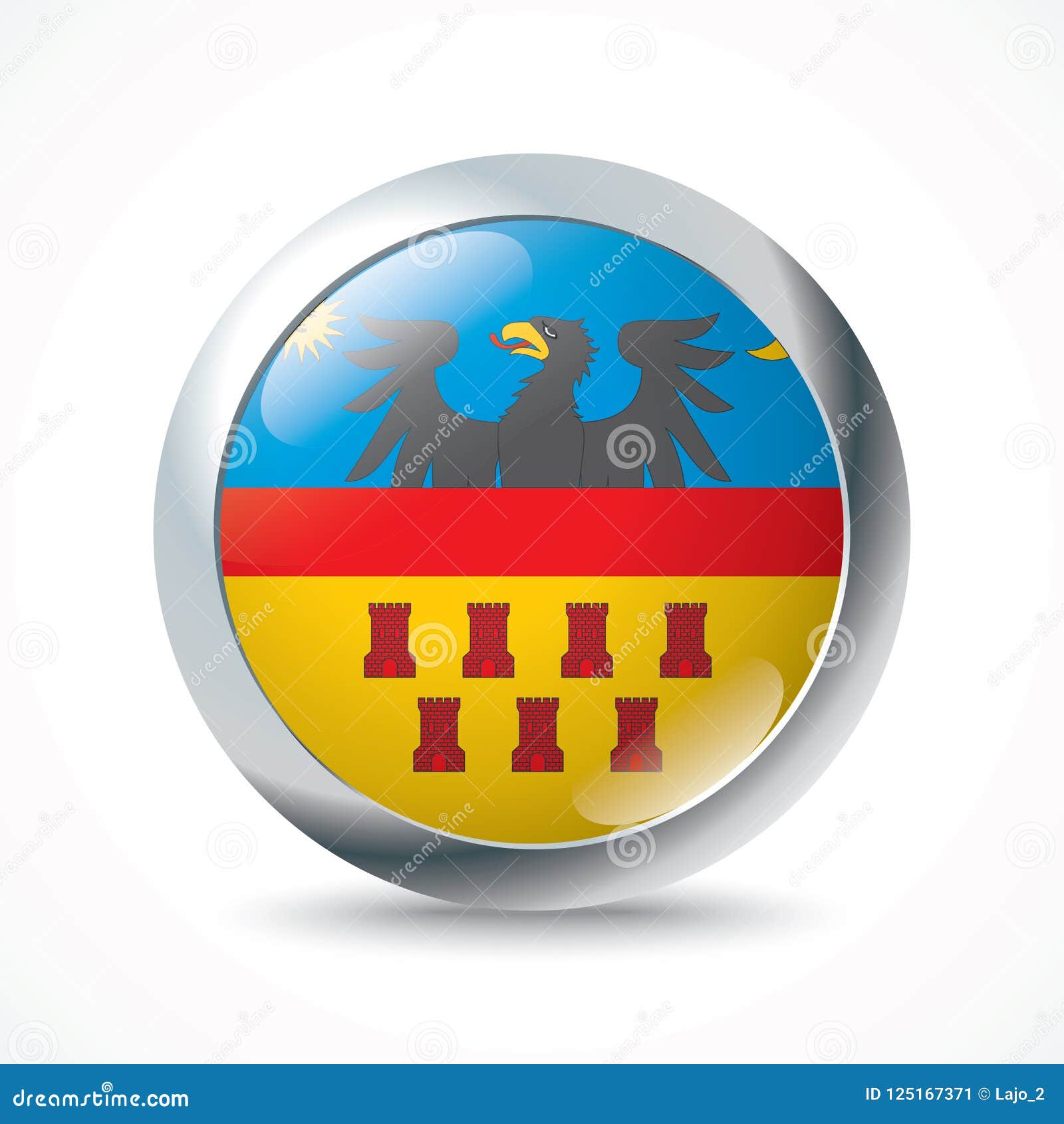 Transylvania flag button stock vector. Illustration of romania - 125167371