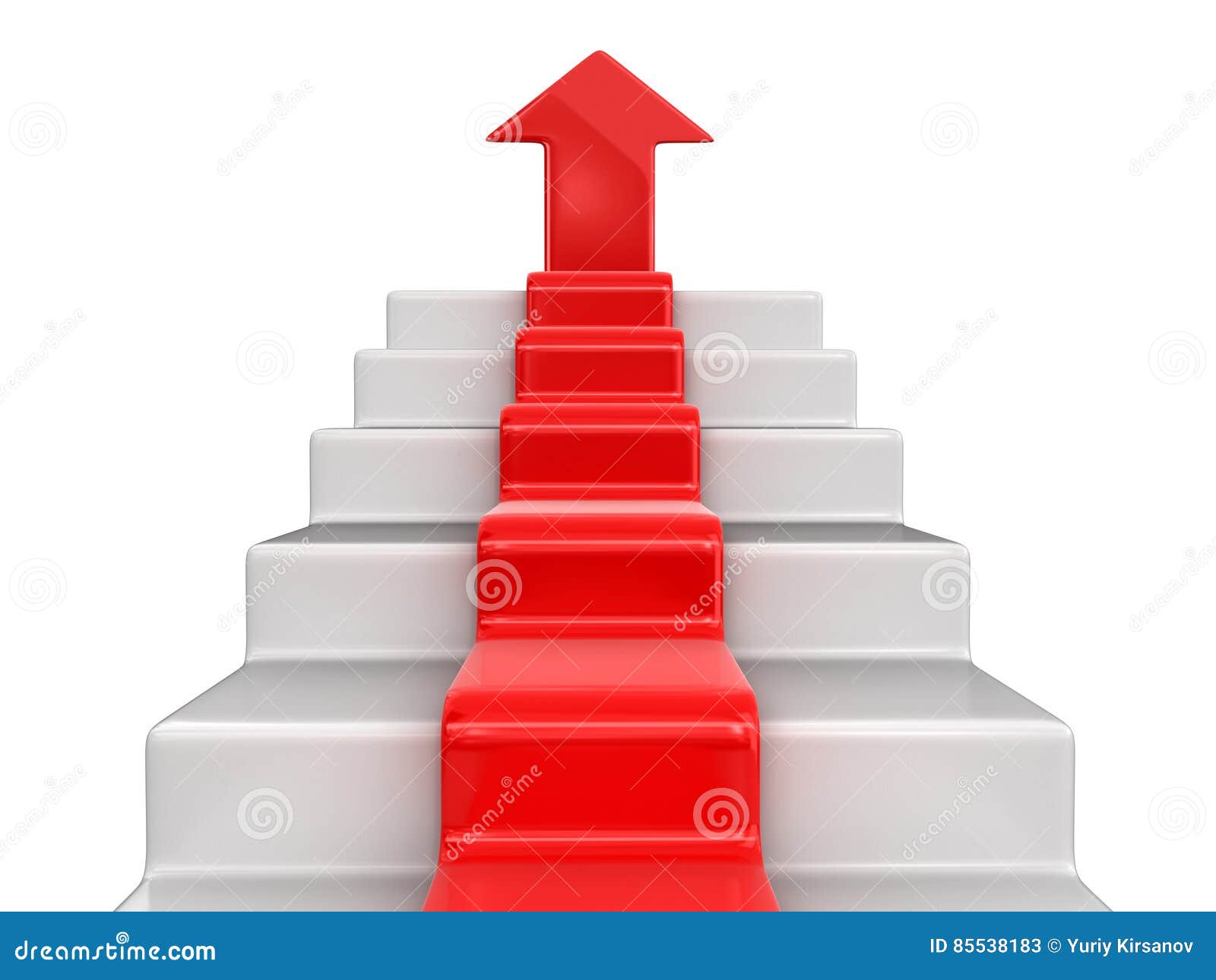 Trap en pijl omhoog stock illustratie. Illustration of symbool - 85538183