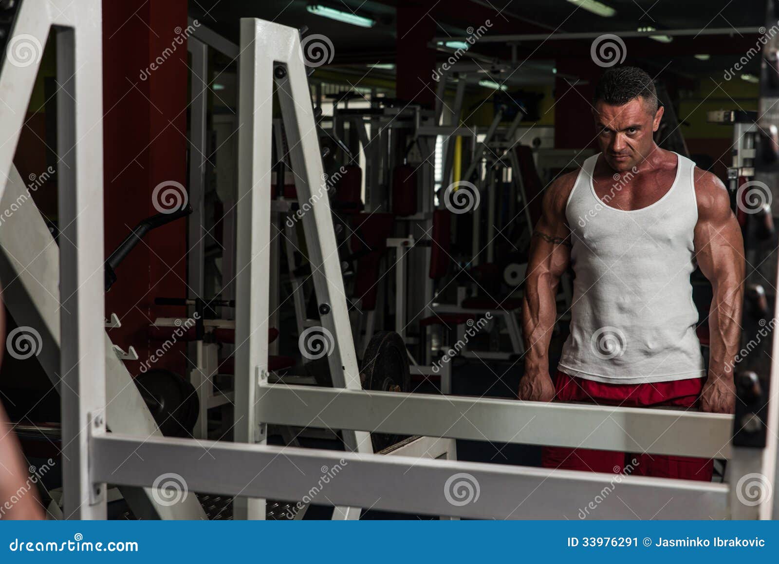 Trap Exercises stock image. Image of athlete, biceps - 33976291