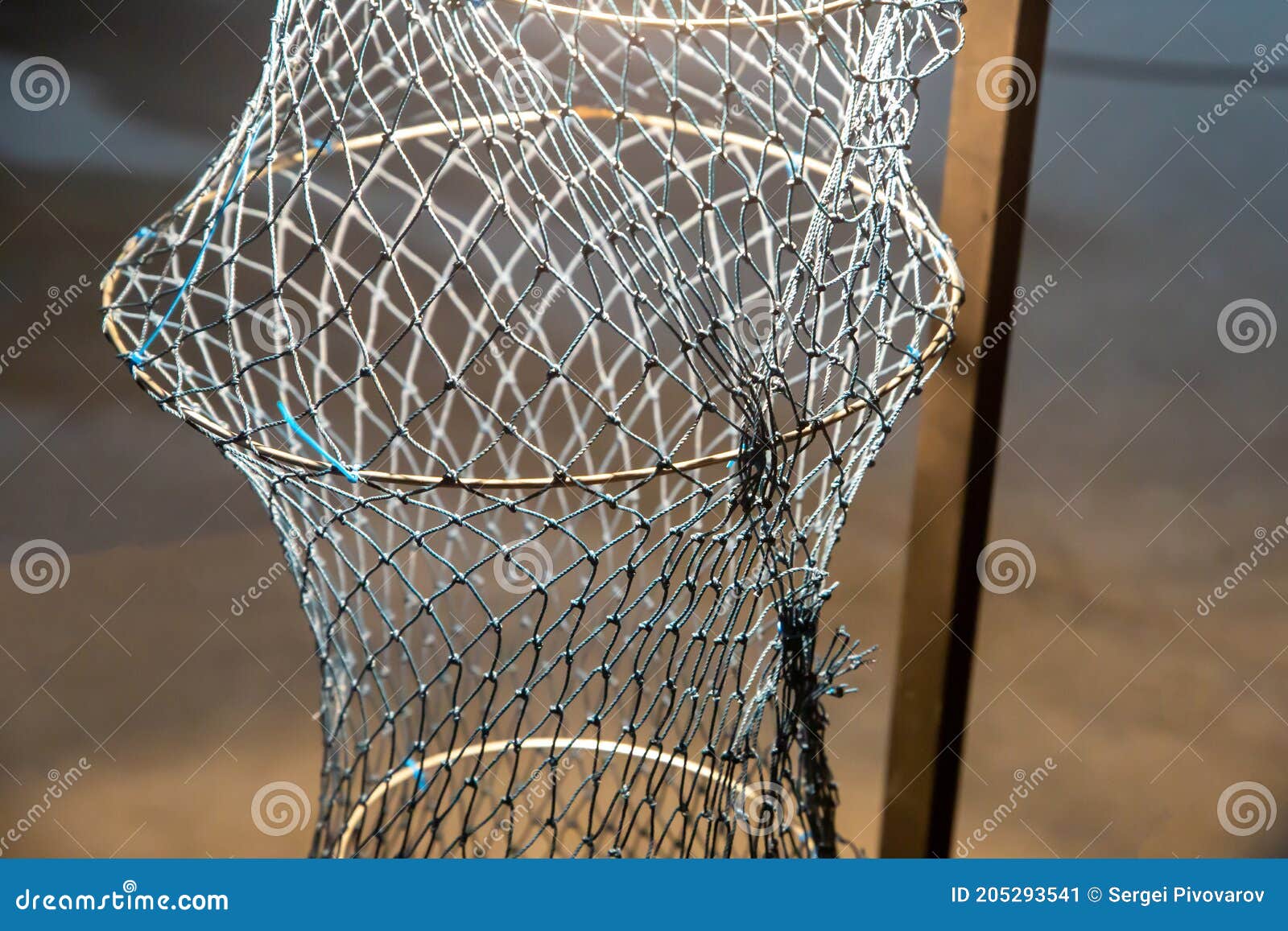 Trap for Fresh Fish Nylon for Storage Vertically Close-up Stock Image ...