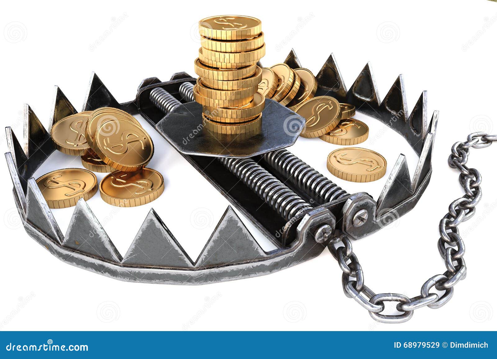 Trap stock image. Image of chain, cash, hunt, financial - 68979529