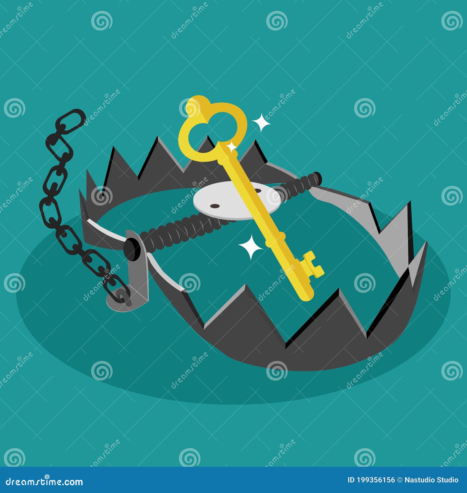 A Trap and a Golden Key. Use the Keys As Bait Stock Vector ...