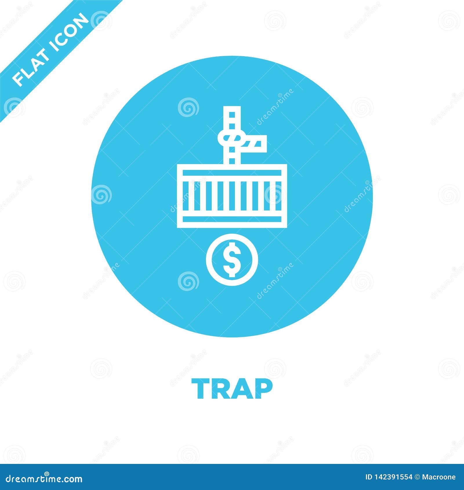 Trap Icon Vector from Corruption Elements Collection. Thin Line Trap ...
