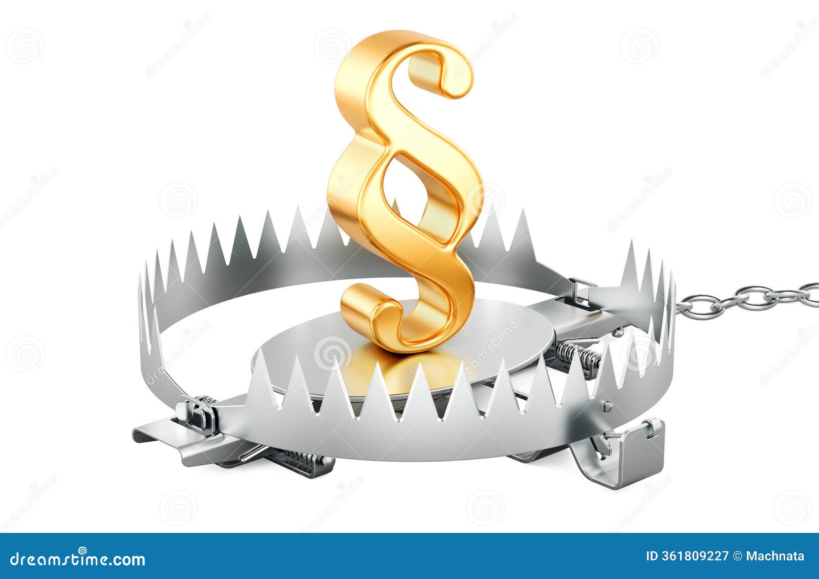 Trap with Section, Paragraph Symbol. 3D Rendering Stock Illustration ...