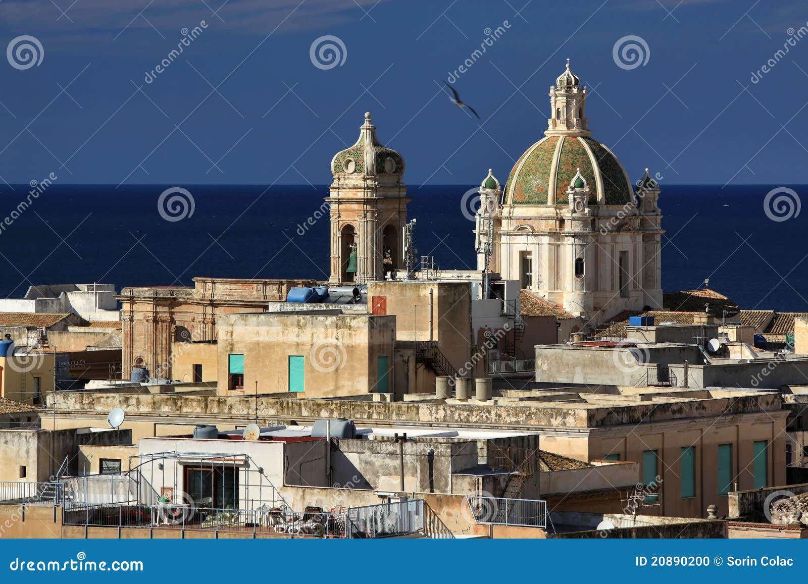 Trapani, Italy stock photo. Image of dome, city, water - 20890200