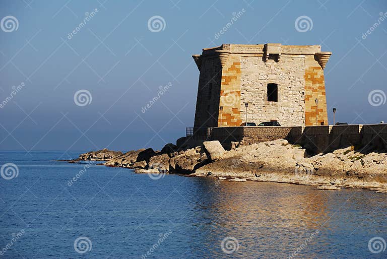 Trapani (Ligny tower) stock photo. Image of houses, museum - 24164688