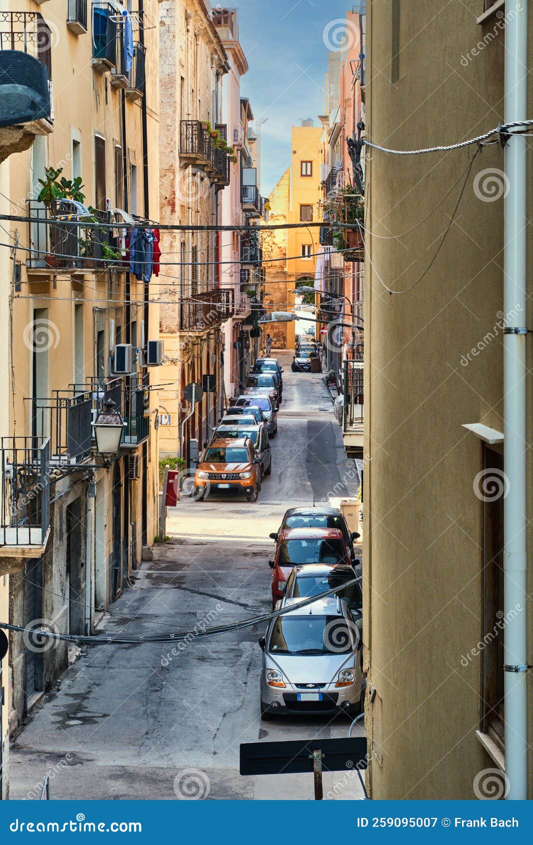 Trapani on Sicily Small Streets and Buildings in Italy Editorial ...