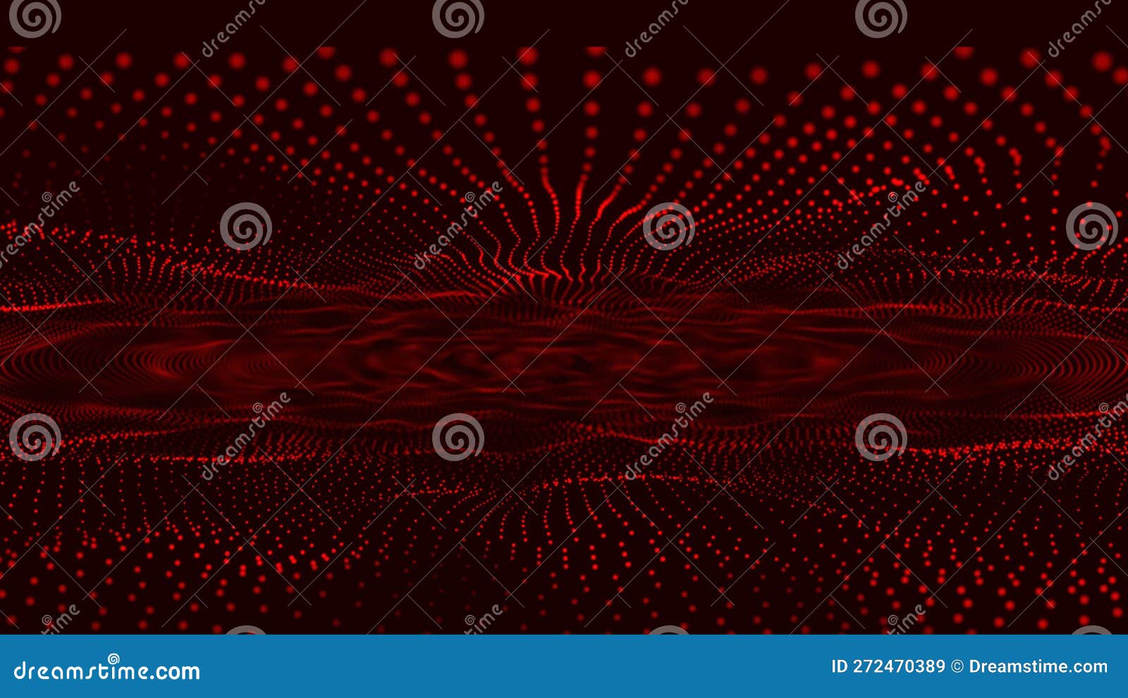 Trapcode Form Glowing Dots Background. Red Dots Particles Wave Pattern ...