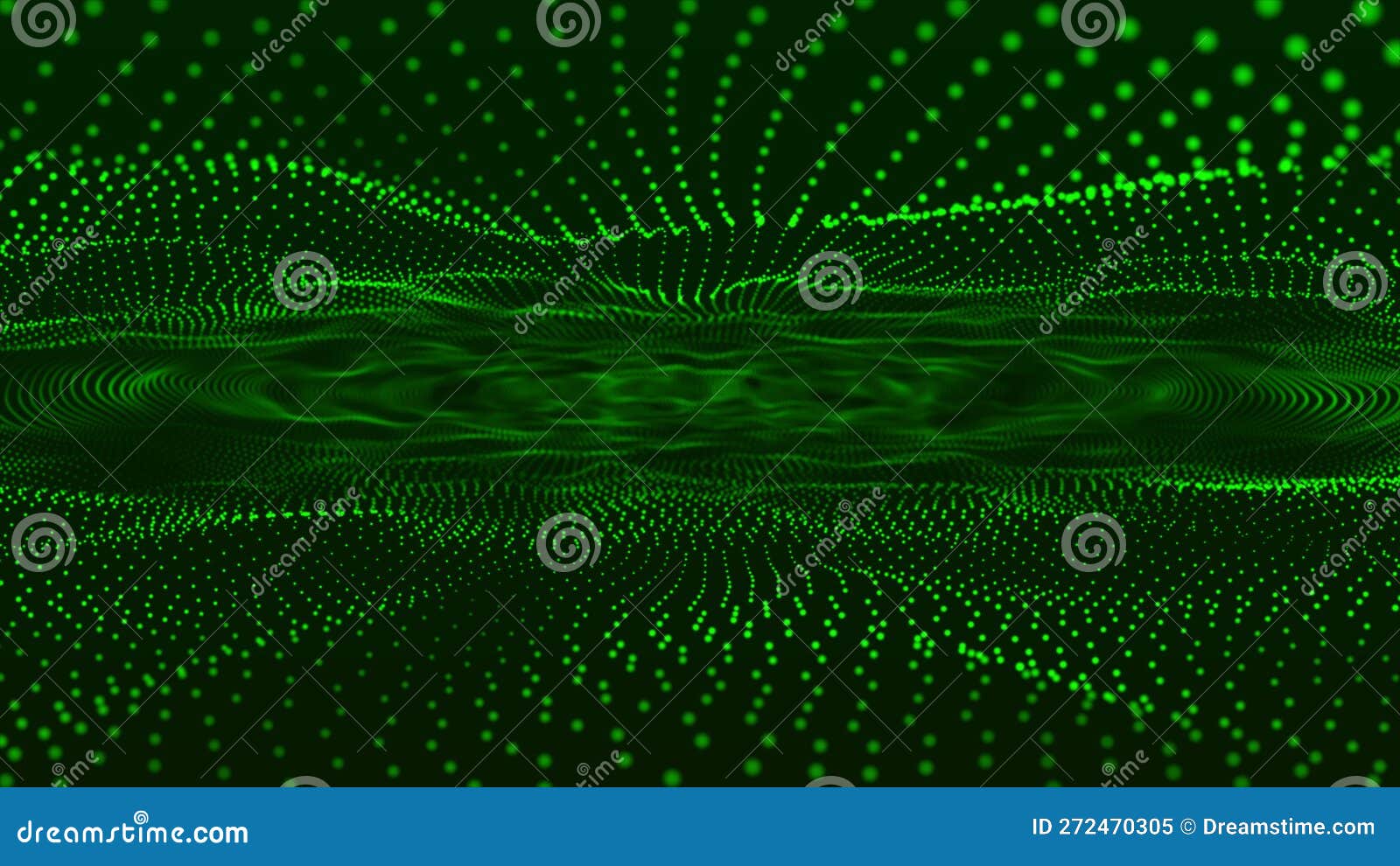 Trapcode Form, Glowing Dots and Depf of Field. Abstract Technology Wave ...