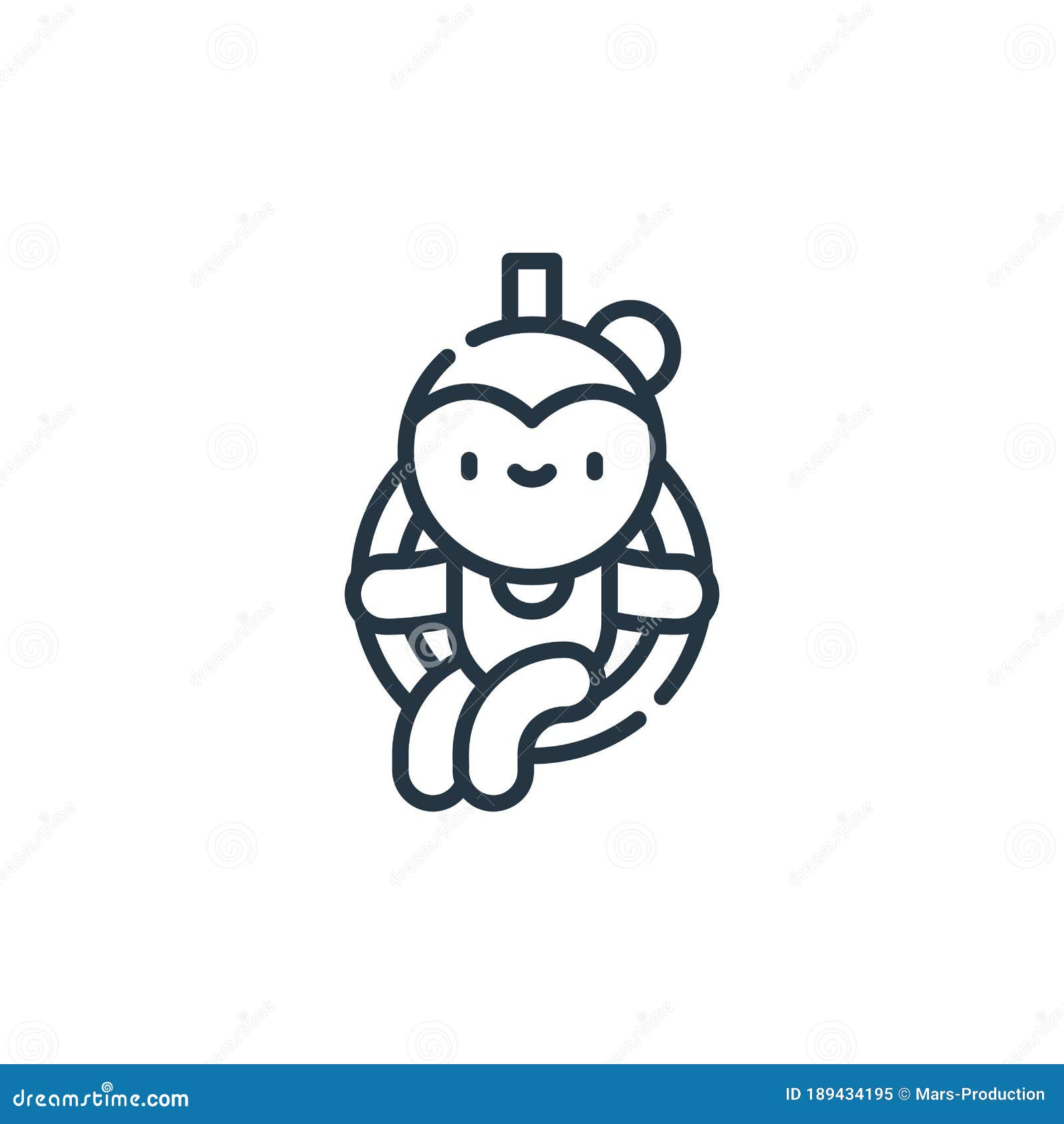 Trapeze Artist Vector Icon Isolated On White Background. Outline, Thin ...