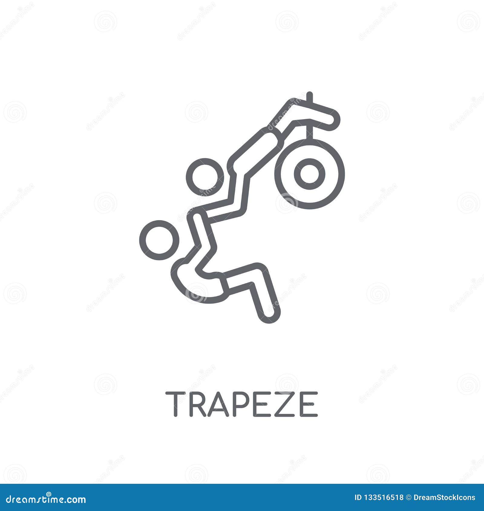 Trapeze Linear Icon. Modern Outline Trapeze Logo Concept on Whit Stock ...