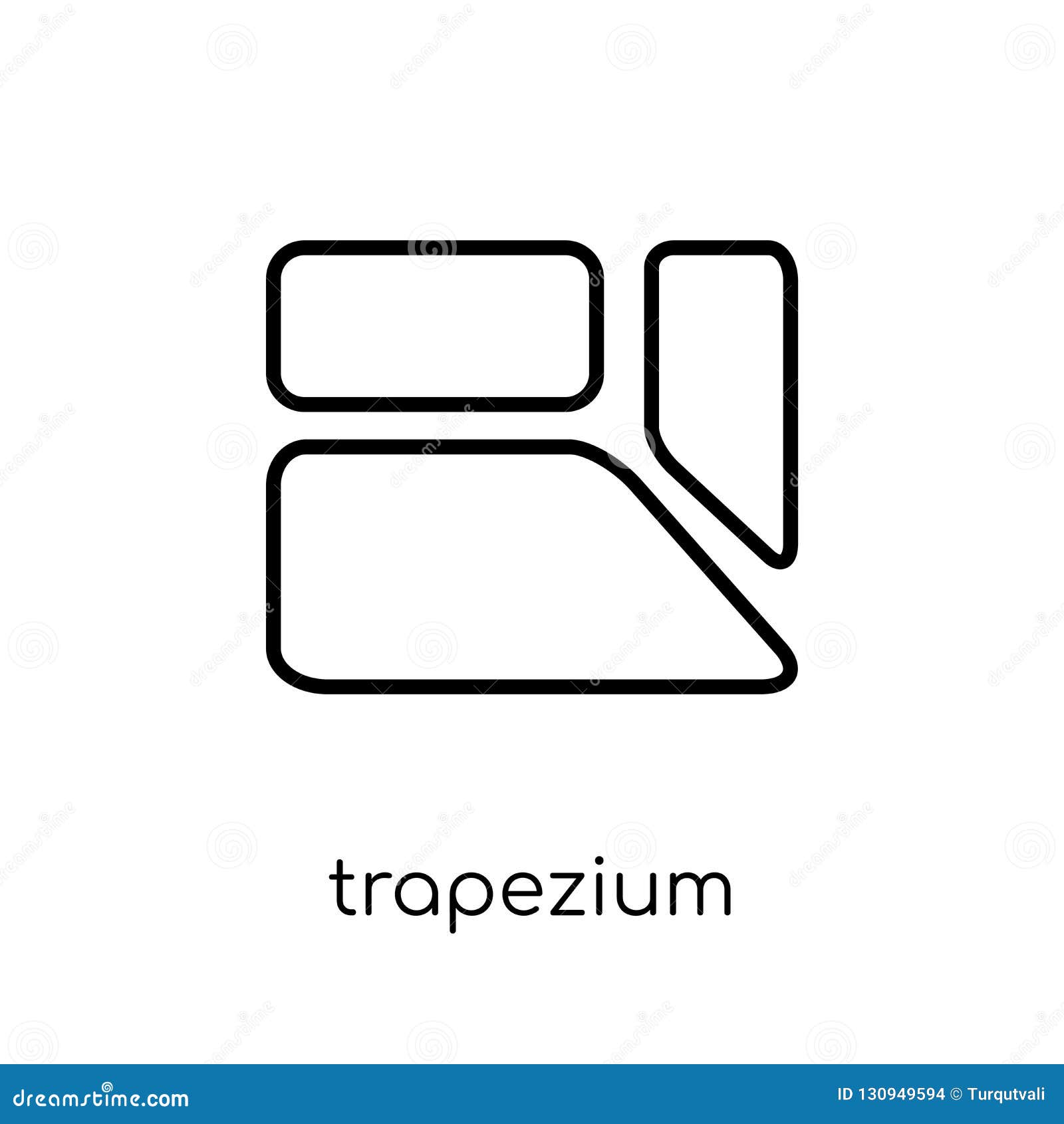Trapezium Icon from Geometry Collection. Stock Vector - Illustration of ...