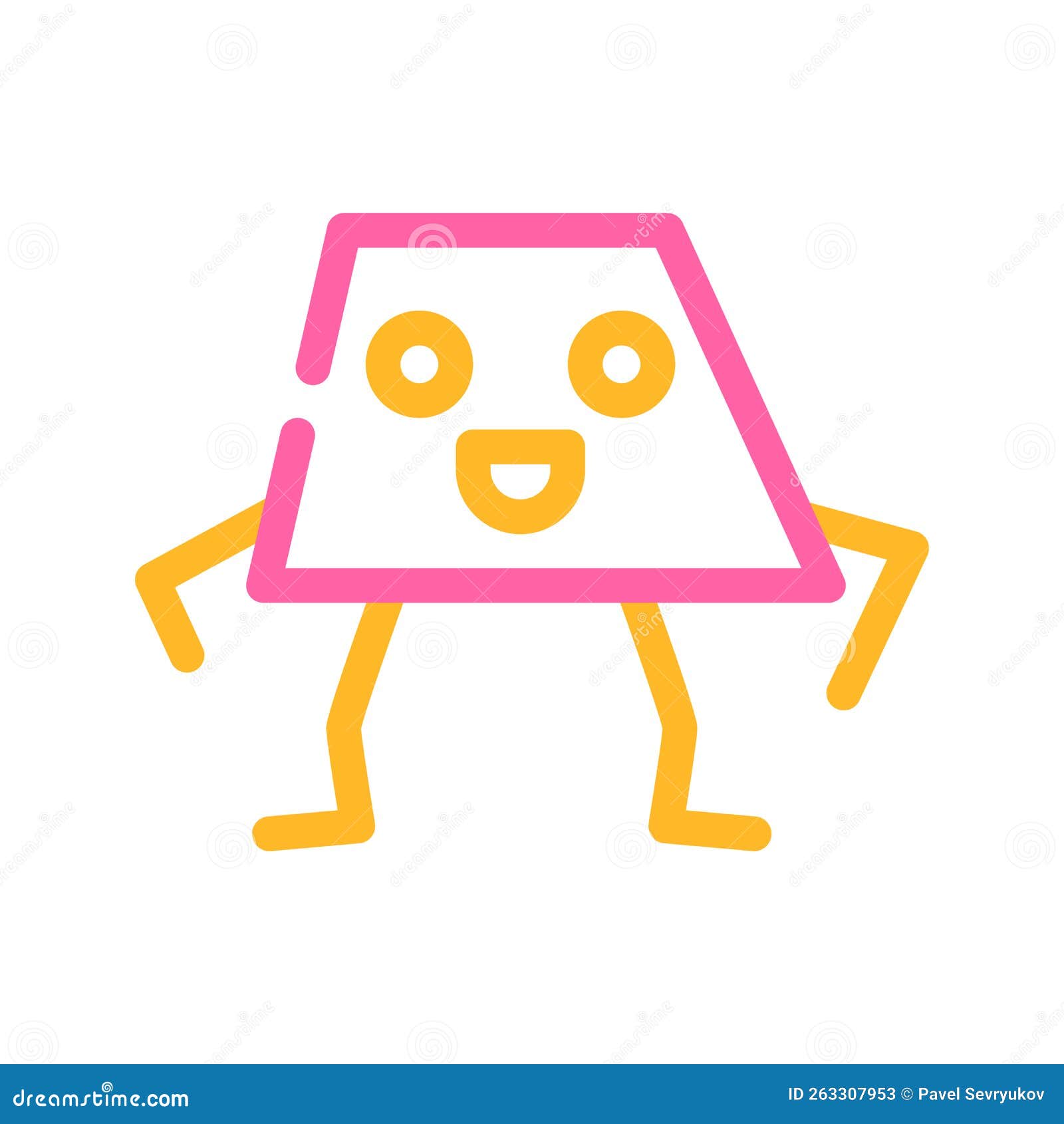 Trapezoid Geometric Shape Character Color Icon Vector Illustration ... Trapezoid Geometric Shape Character Color Icon Vector Illustration ...