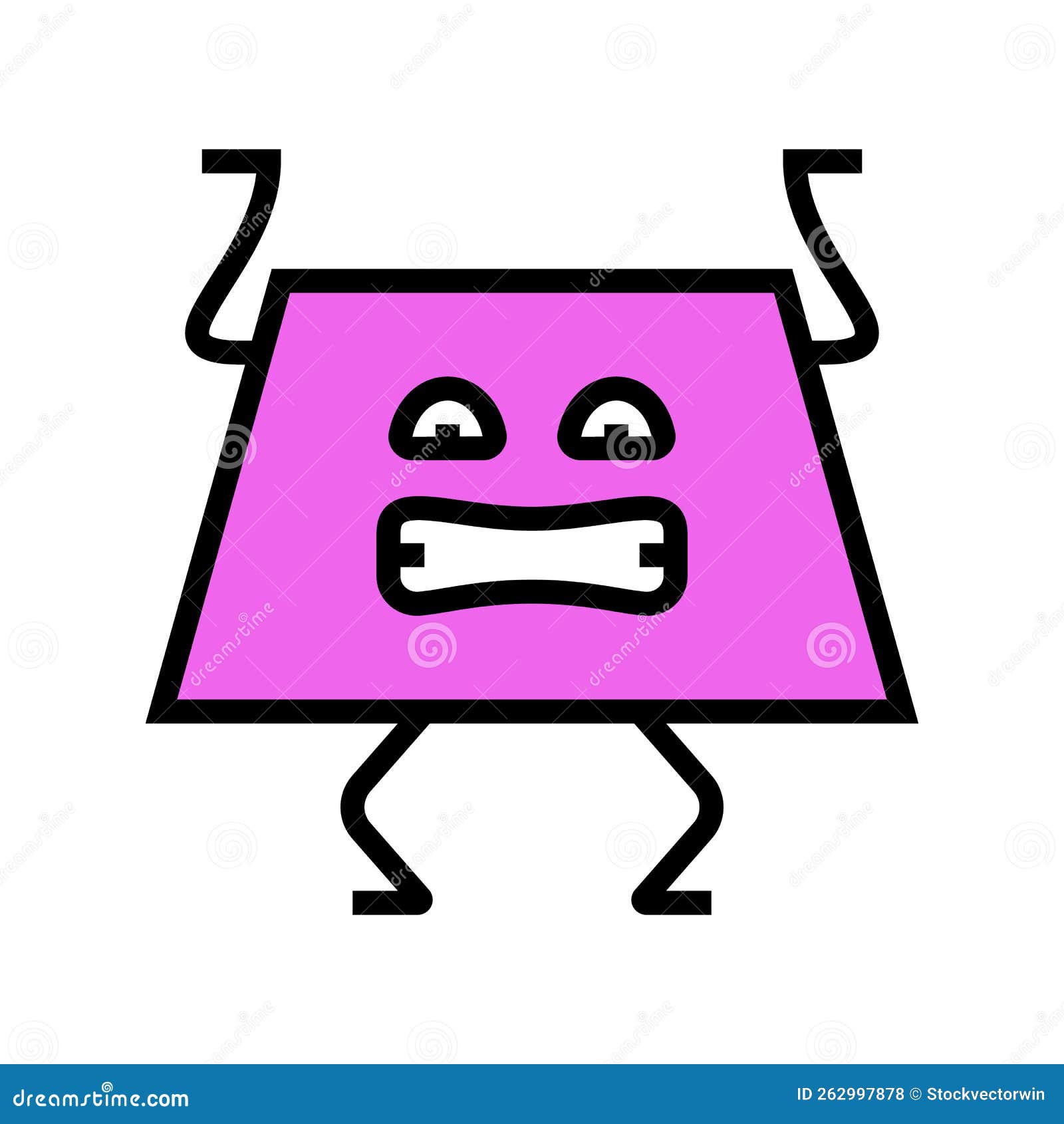 Trapezoid Geometric Shape Character Color Icon Vector Illustration ... Trapezoid Geometric Shape Character Color Icon Vector Illustration ...