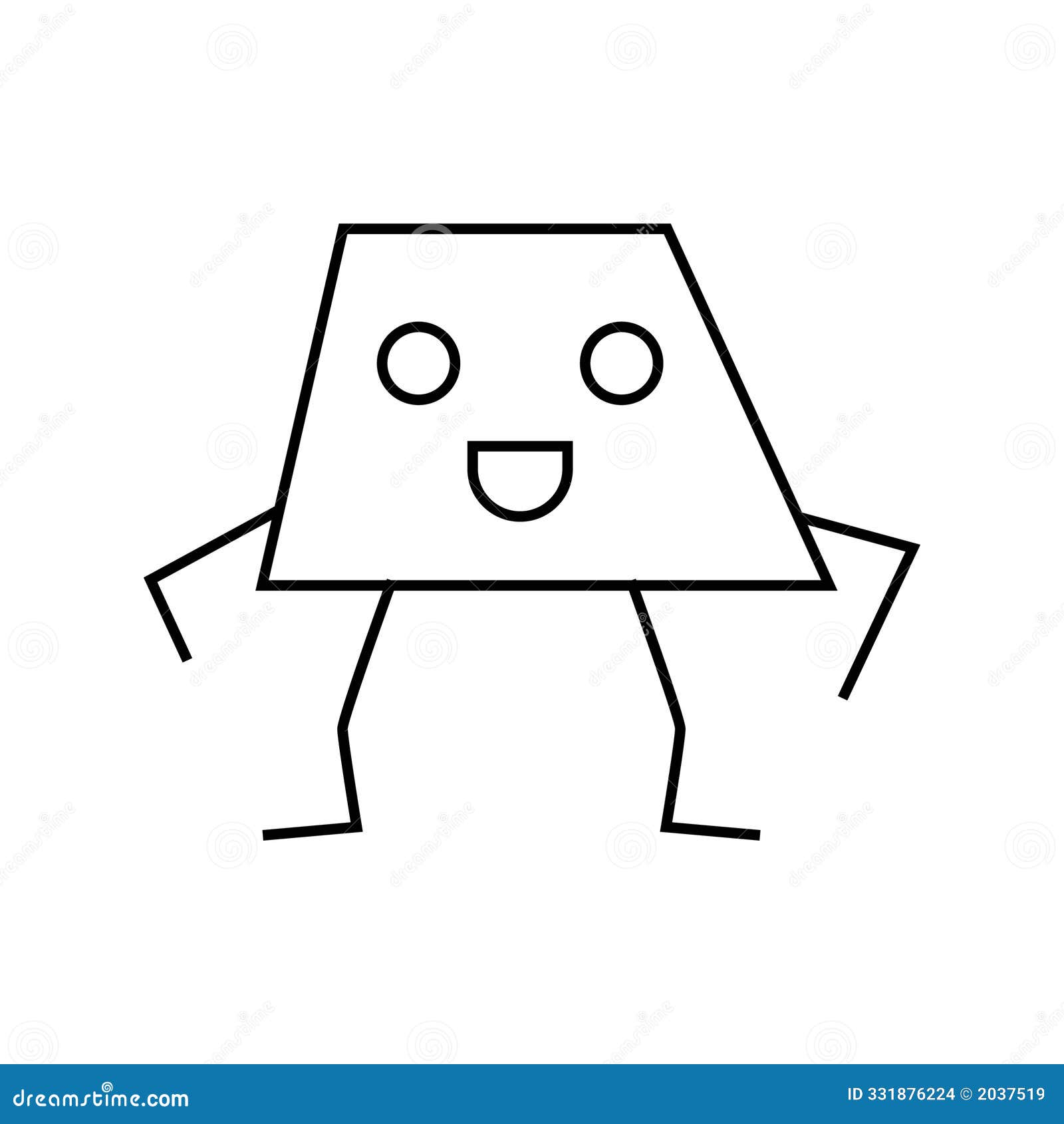 Trapezoid Geometric Shape Character Line Icon Vector Illustration Stock ... Trapezoid Geometric Shape Character Line Icon Vector Illustration Stock ...