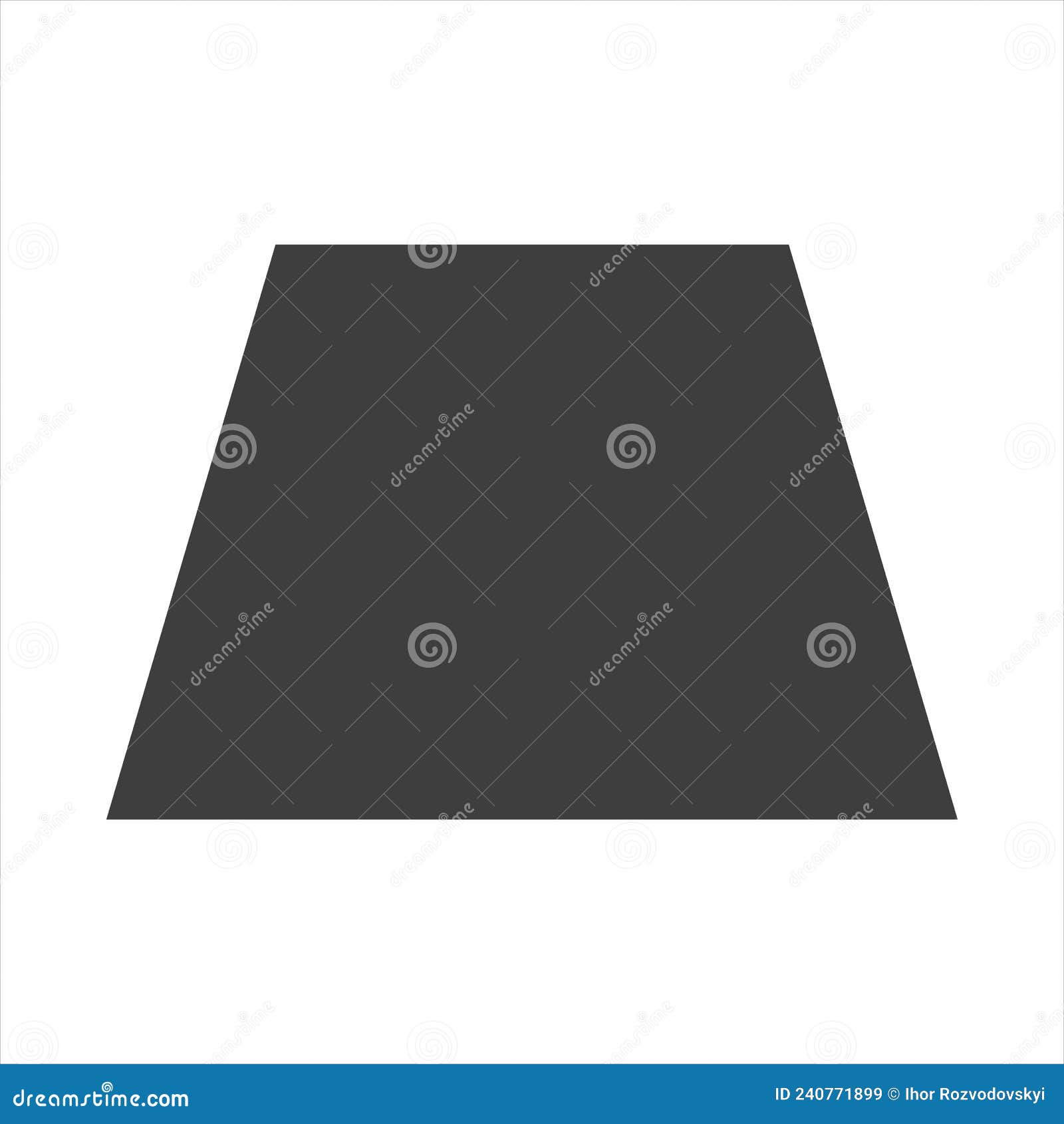 Trapezoid Icon on White Background. the Geometric Figure of a Trapezoid ...