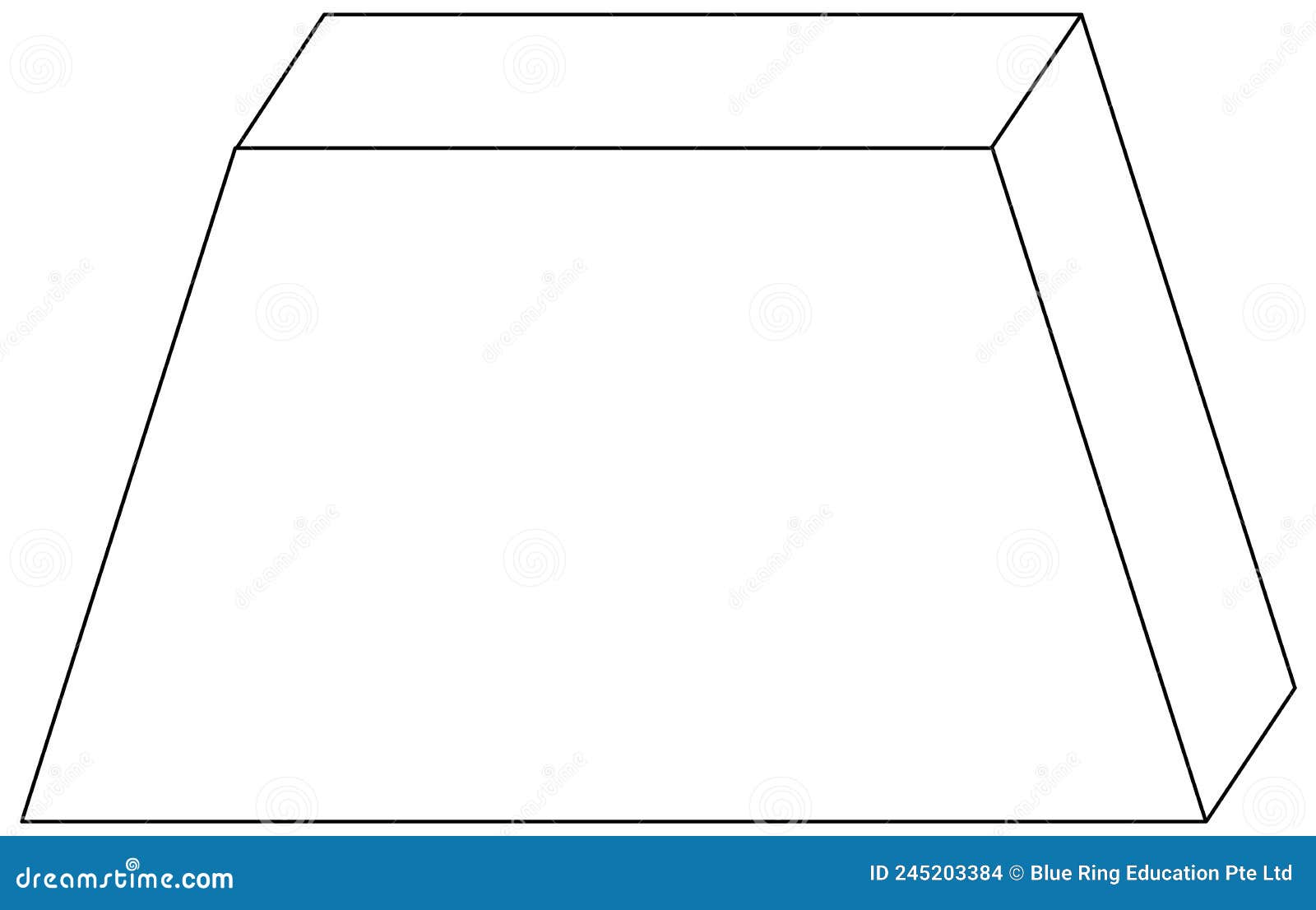 Trapezoid Shape Black and White Doodle Character Stock Vector ...