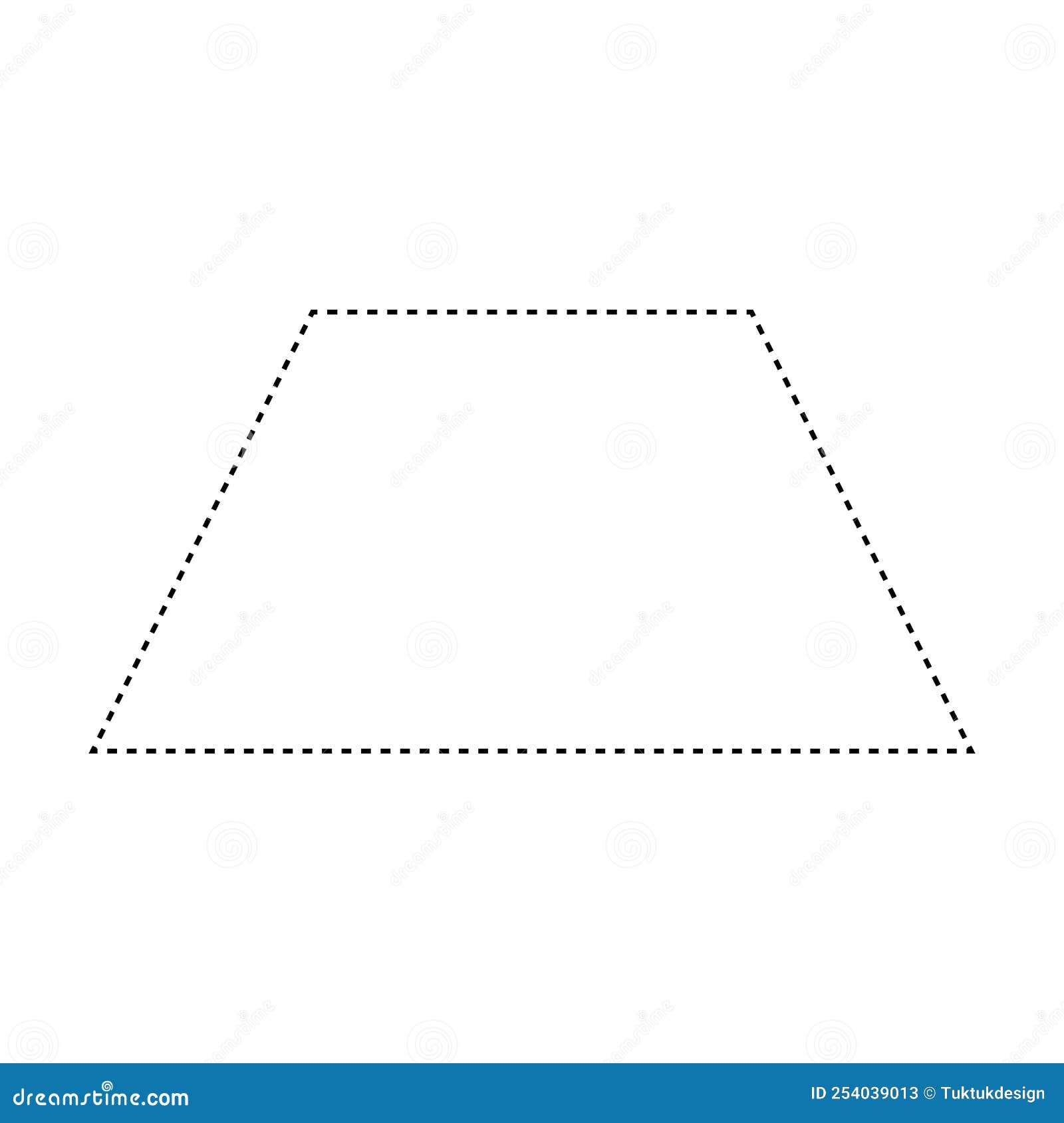 Trapezoid or Trapezium Shape Dashed Symbol Vector Icon for Creative ...