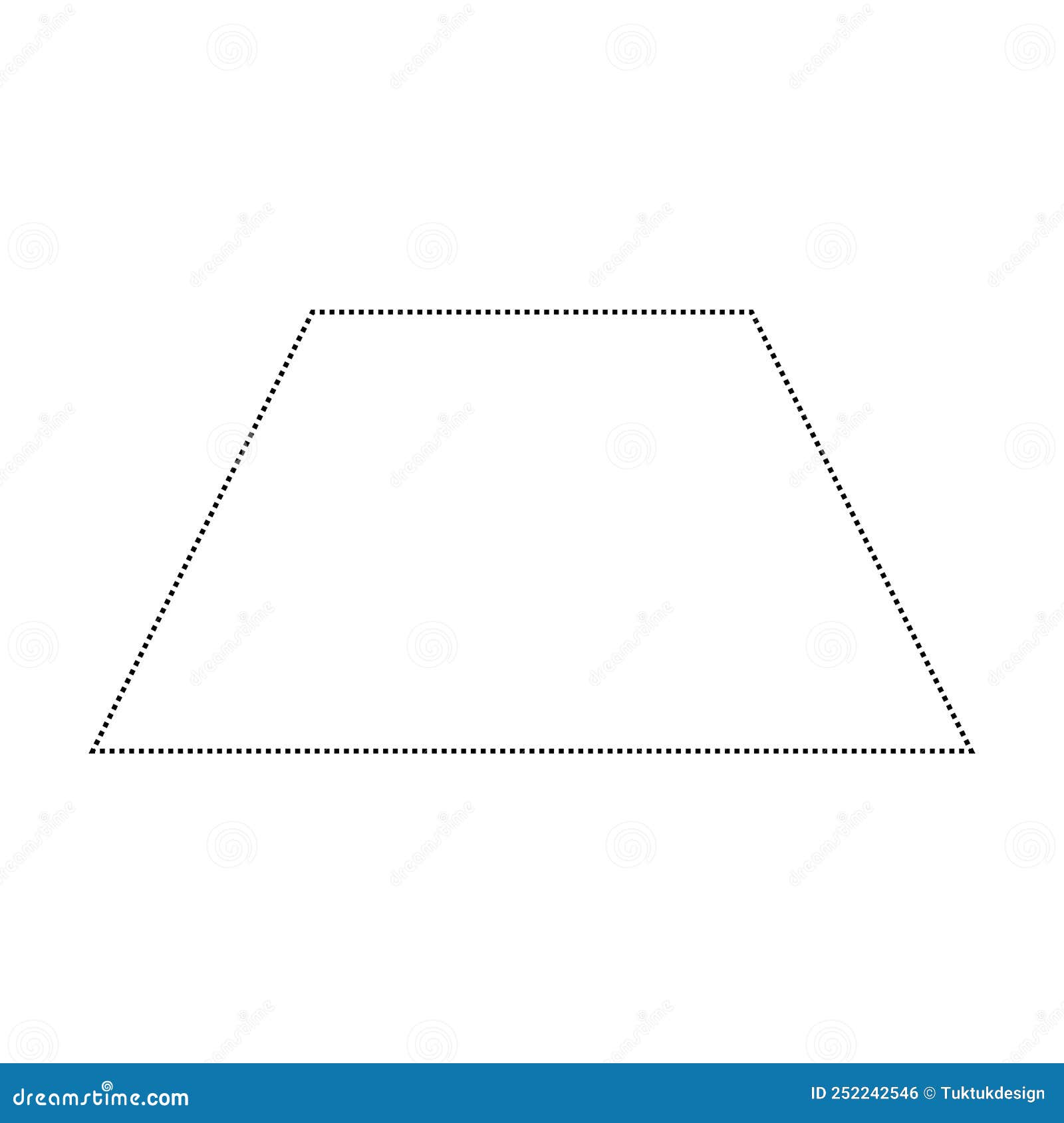 Trapezoid or Trapezium Shape Dotted Symbol Vector Icon for Creative ...