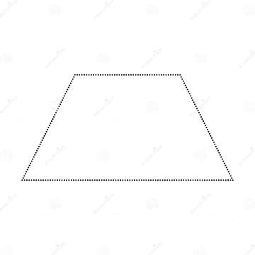 Trapezoid or Trapezium Shape Dotted Symbol Vector Icon for Creative ...