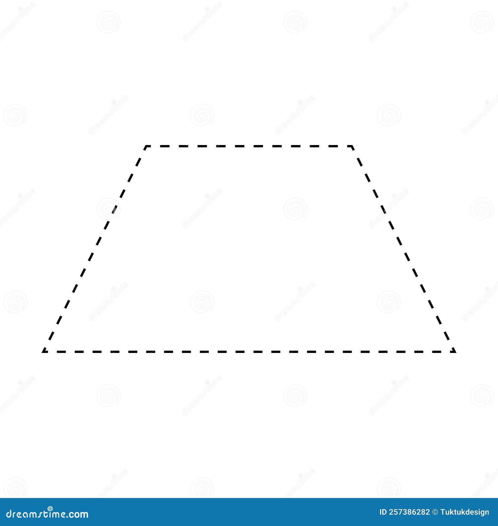 Trapezoid or Trapezium Symbol Dashed Shape Vector Icon for Creative ...