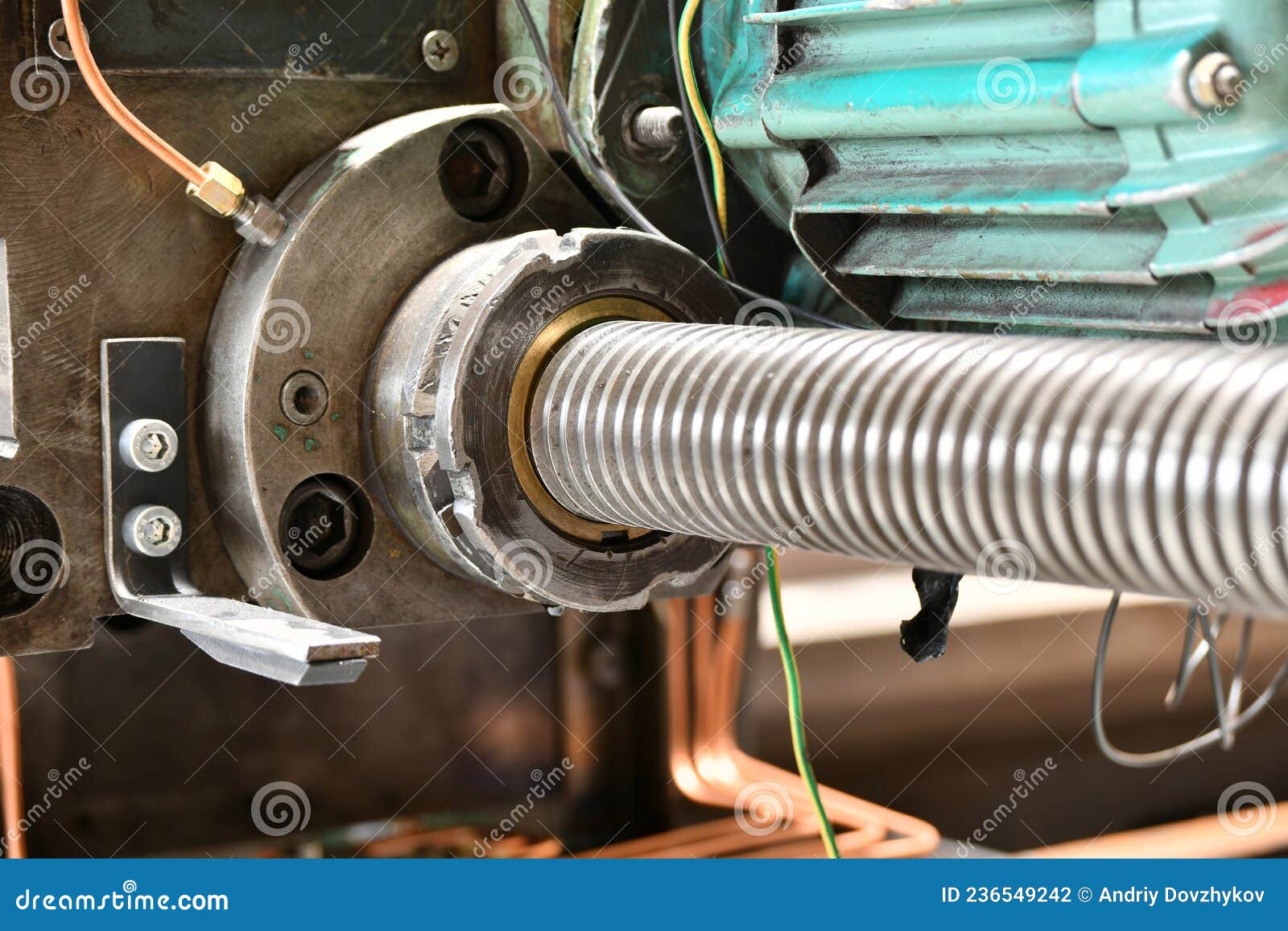 Trapezoidal for Reciprocating Motion on a Machine Tool Stock Photo ...