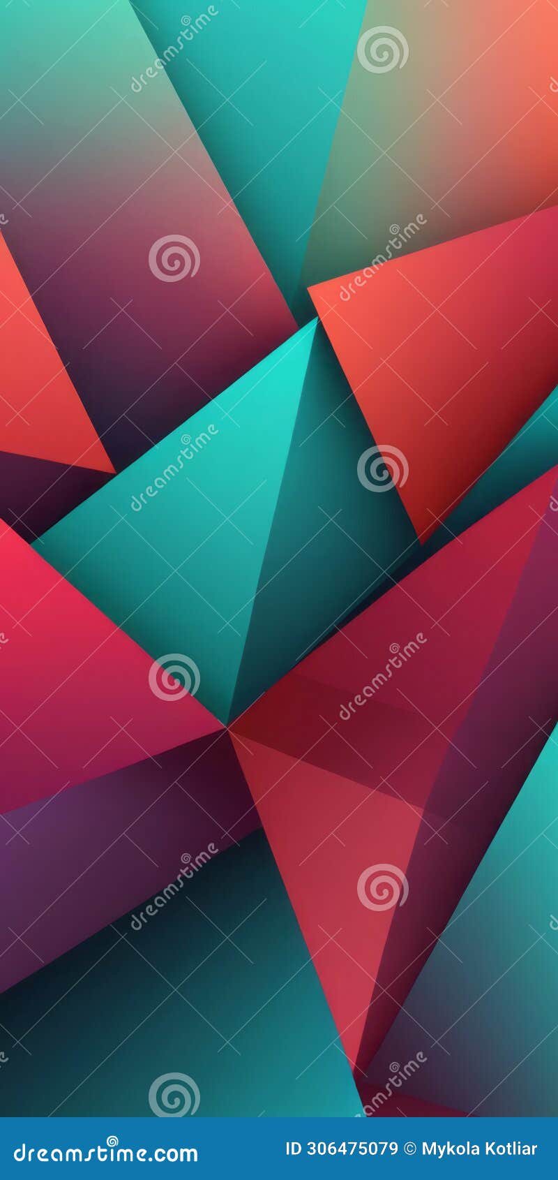 Trapezoidal Shapes in Teal and Crimson Stock Image - Image of color ...