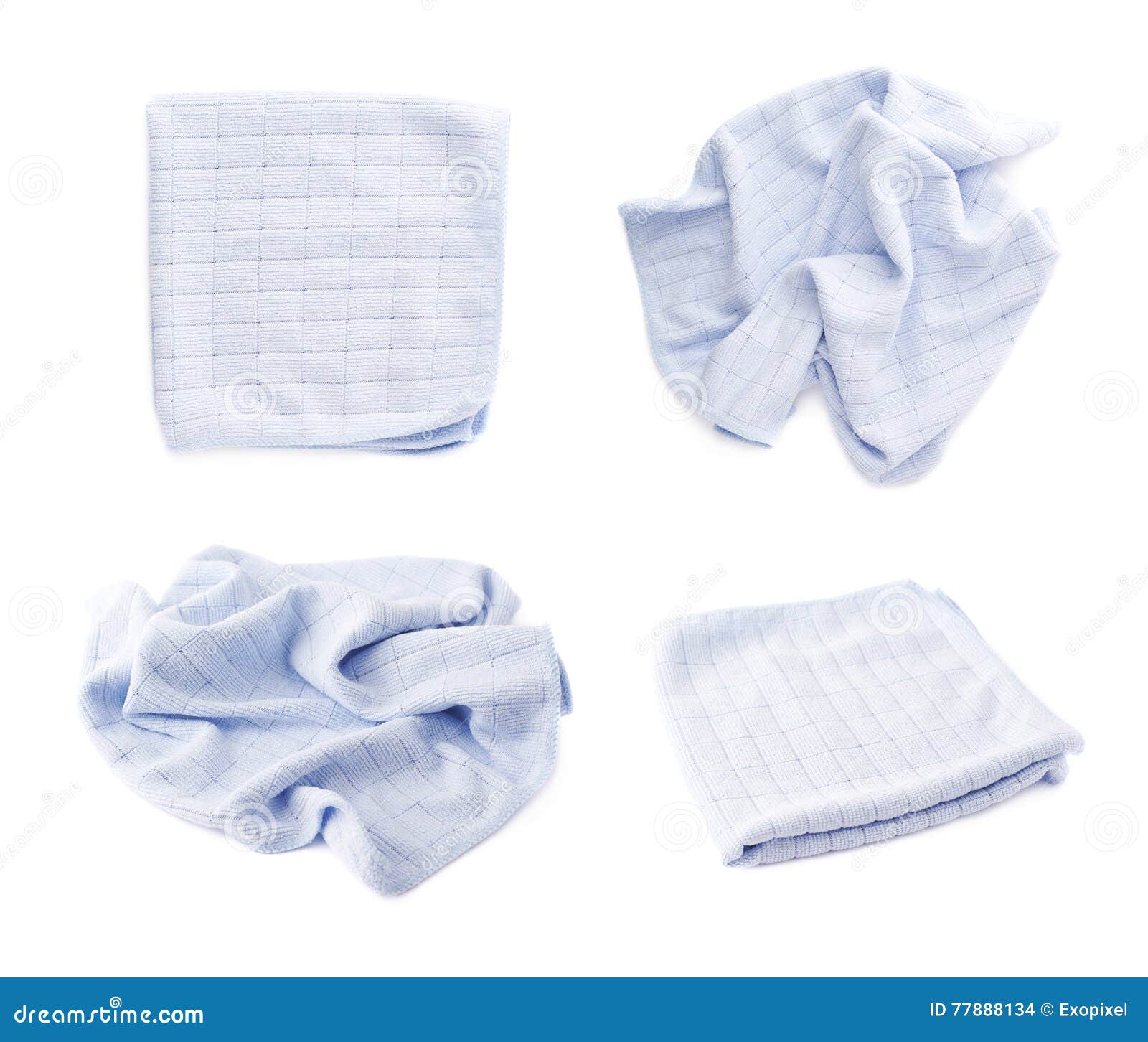 Trapo Azul Sobre Fondo Aislado Blanco Foto de archivo - Imagen de ...