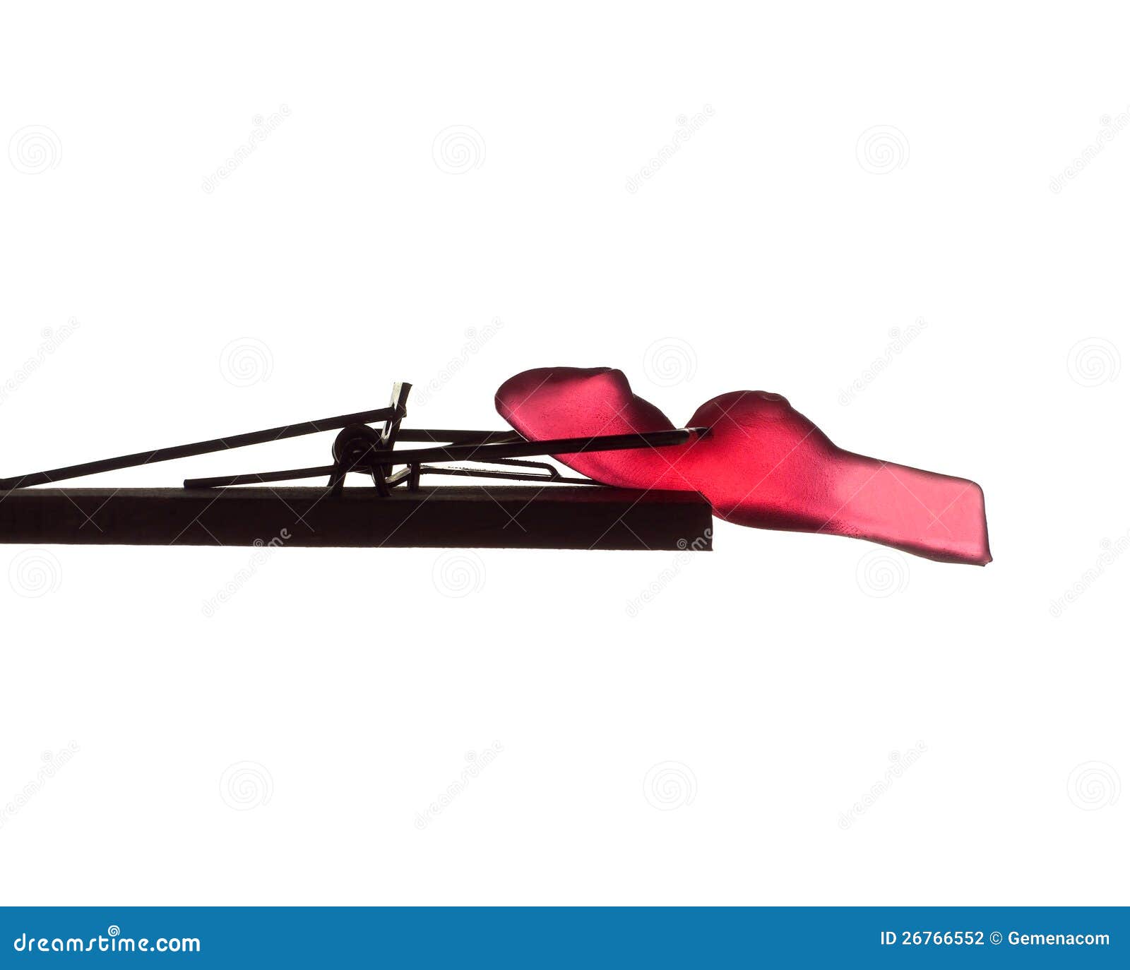 Trapped Candy Mouse stock photo. Image of mousetrap, clamping - 26766552