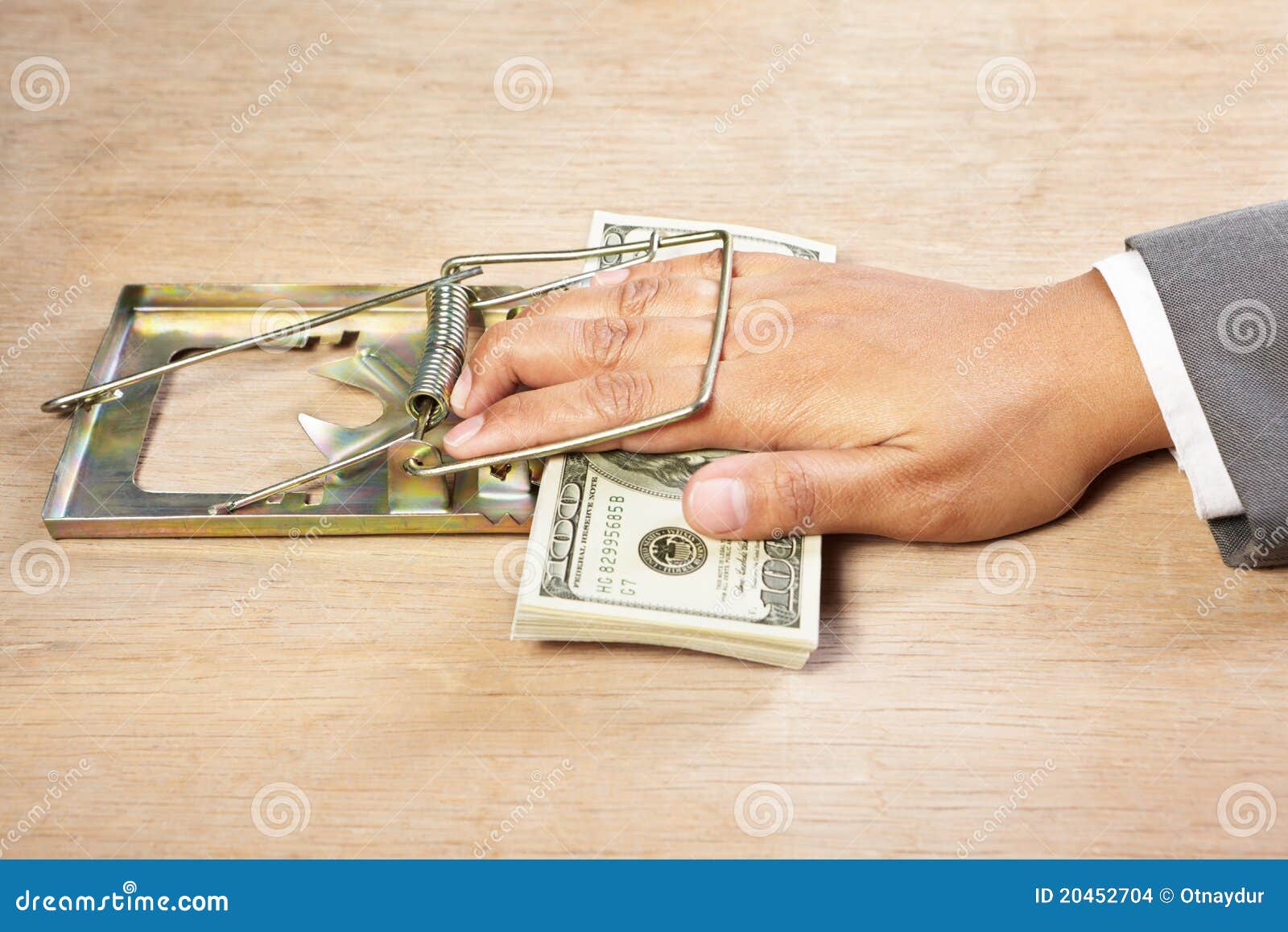 Trapped when Catching Money Stock Photo - Image of concept, crime: 20452704