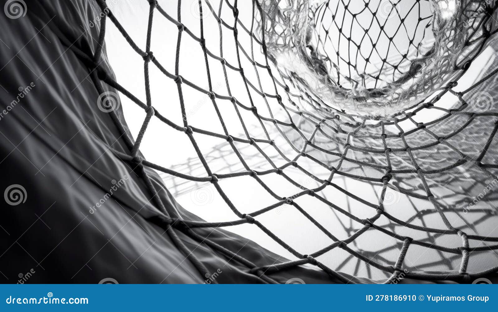 Trapped Fish Caught in Commercial Fishing Net Generated by AI Stock ...